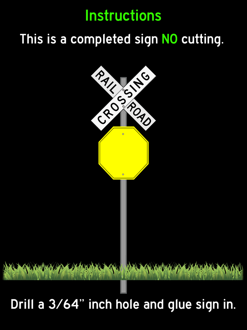 Scale Detailed Model Street and Railroad Signs in 1:87 HO| ScaleSigns.com