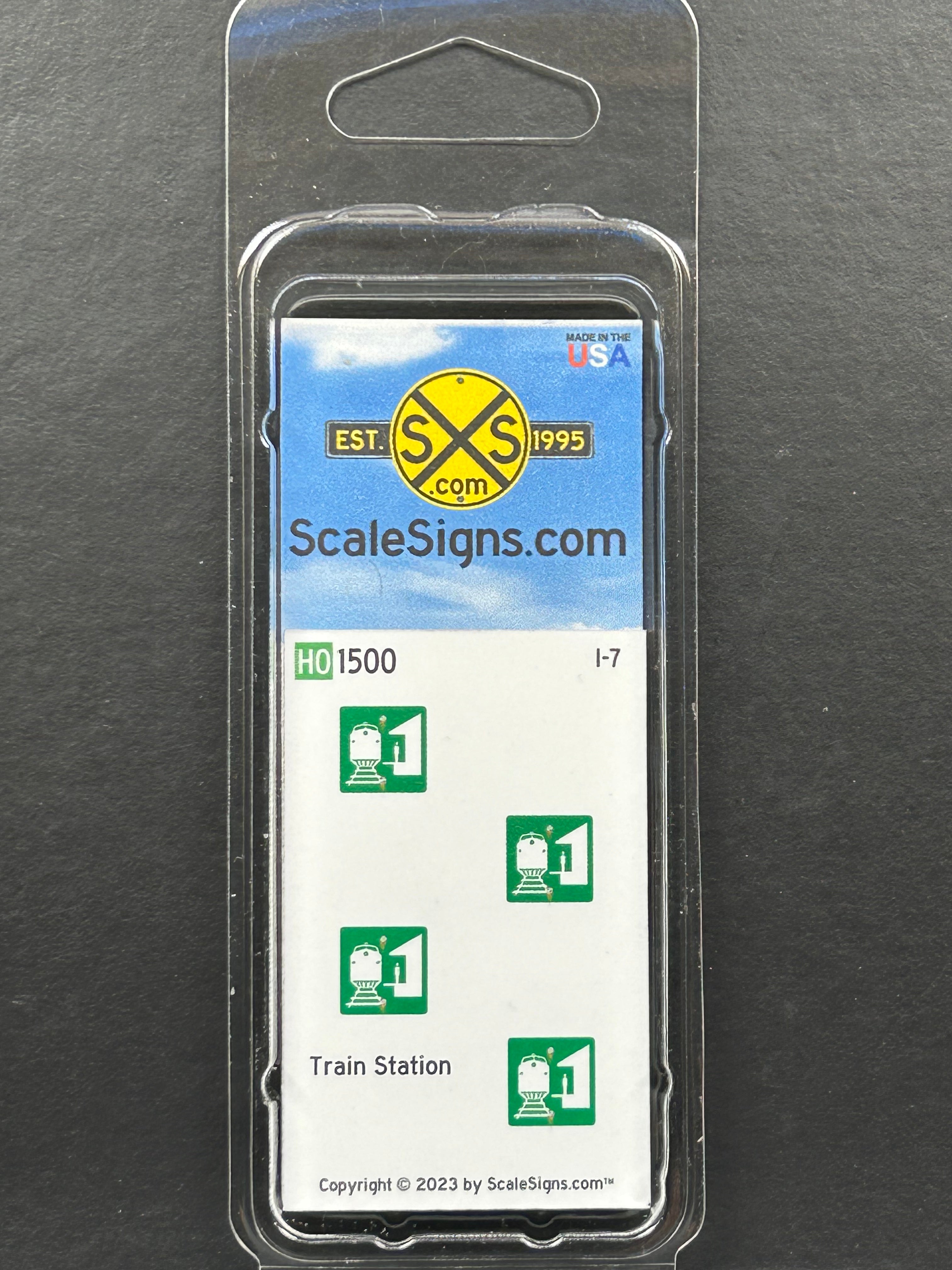 🟢 Train Station – ScaleSigns.com