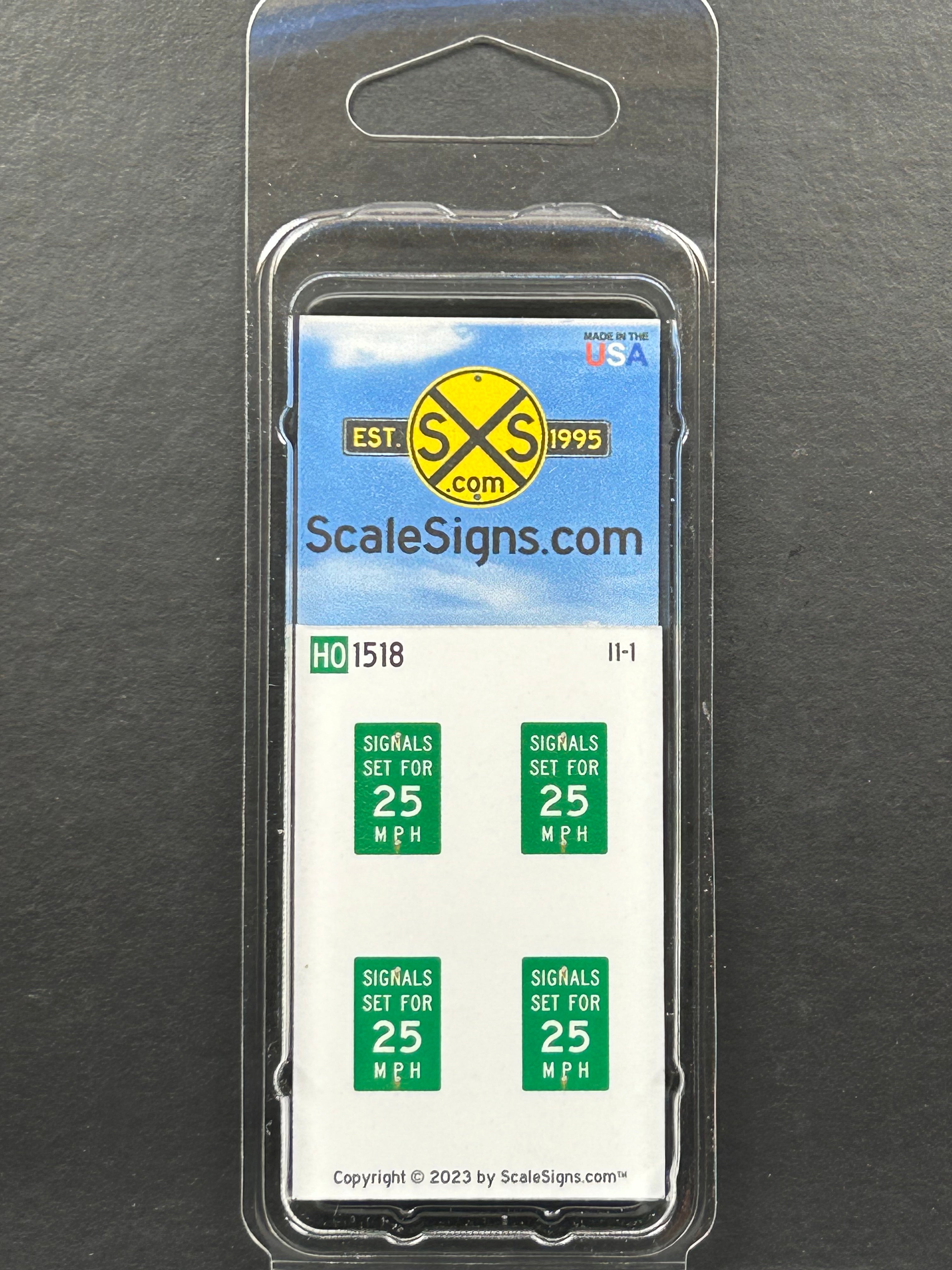 🟢 Set For 25 mph – ScaleSigns.com