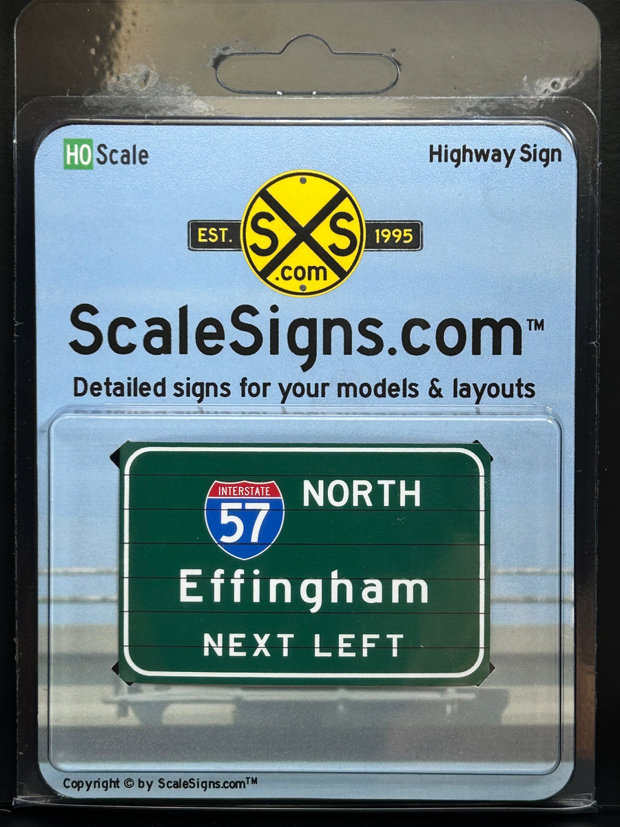 HO-1765 1:87 HO Scale Highway Signs| ScaleSigns.com