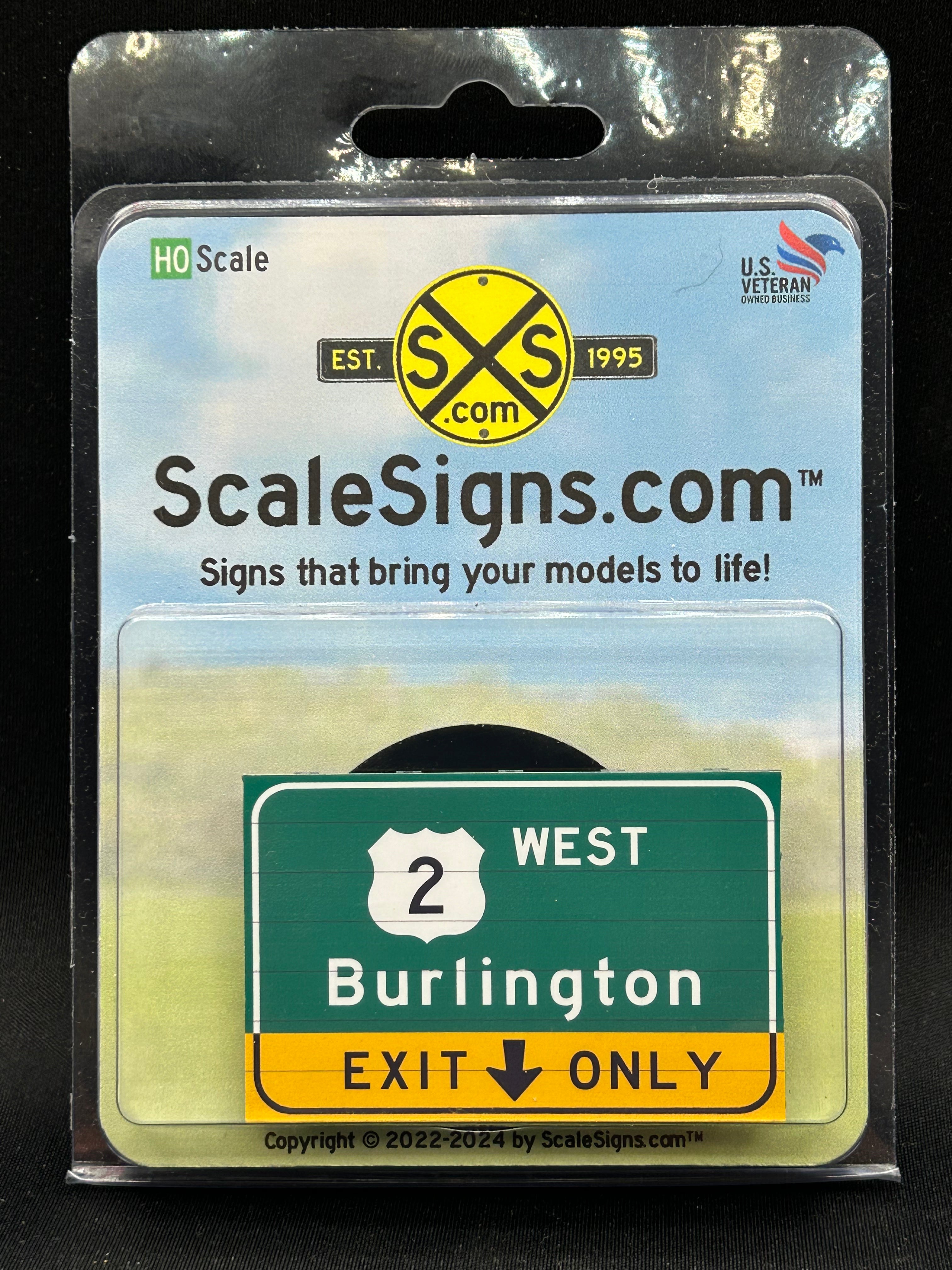 HO-1765 1:87 HO Scale Highway Signs – ScaleSigns.com