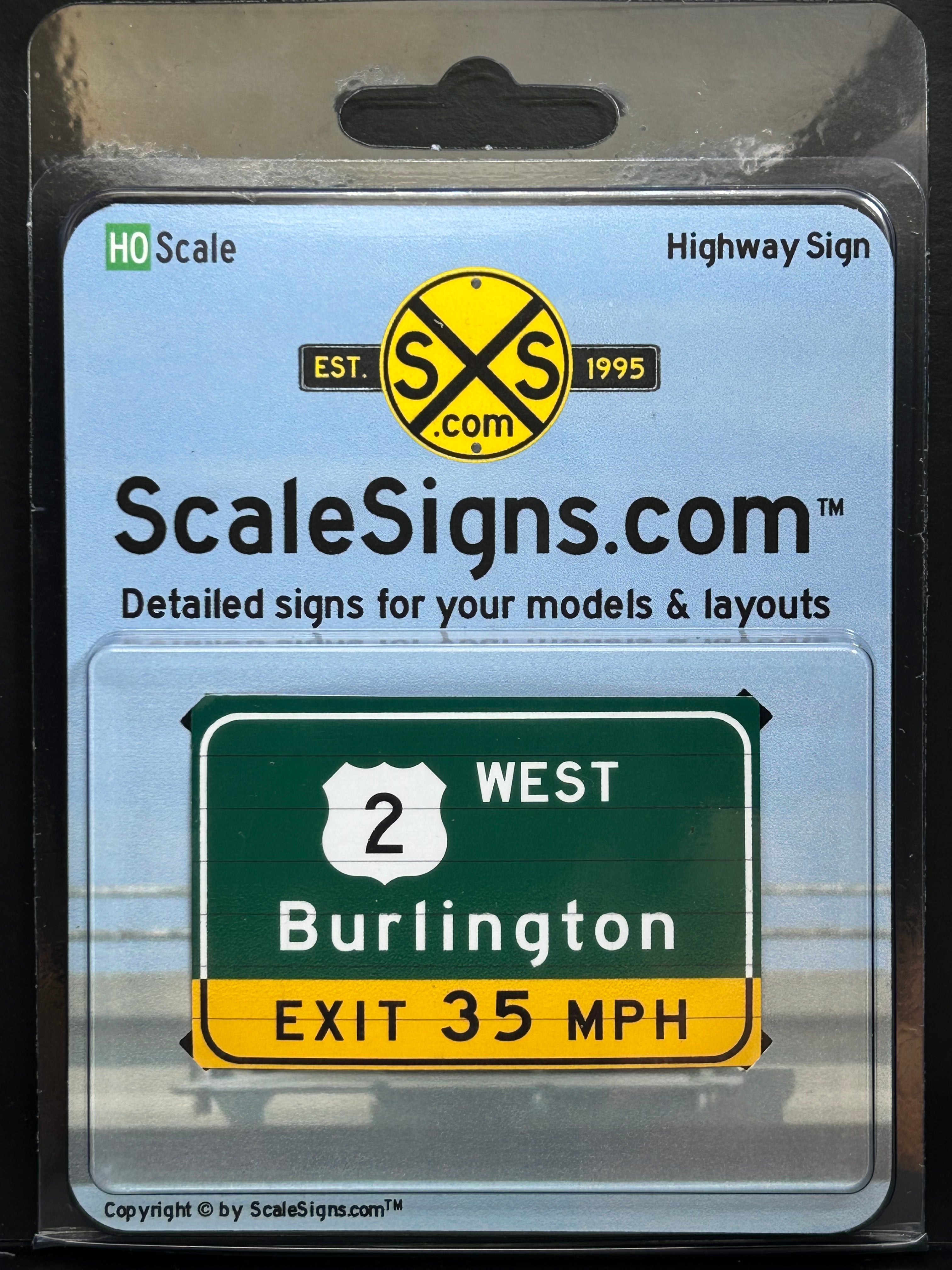 HO-1765 1:87 HO Scale Highway Signs – ScaleSigns.com