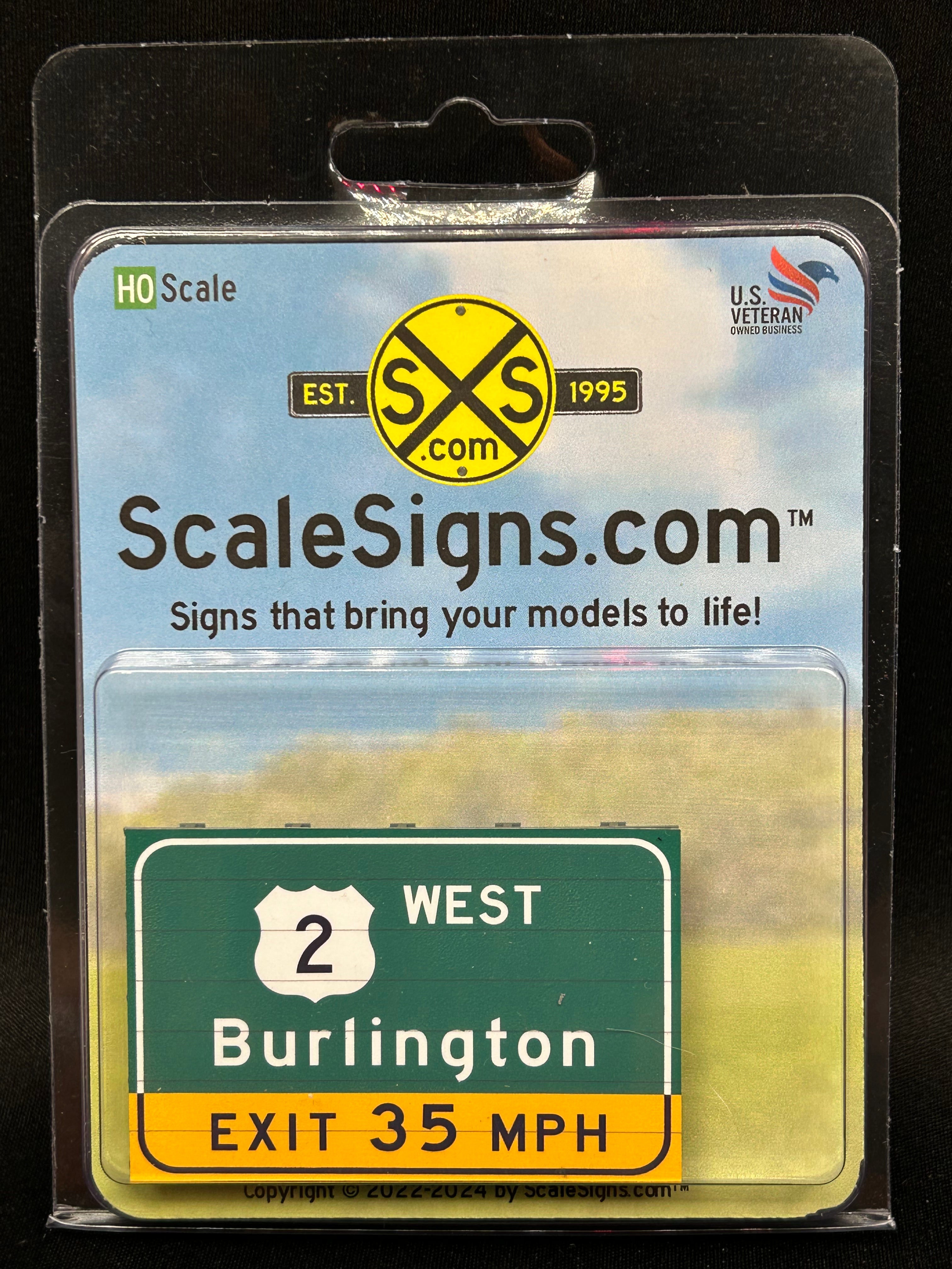 HO-1765 1:87 HO Scale Highway Signs – ScaleSigns.com
