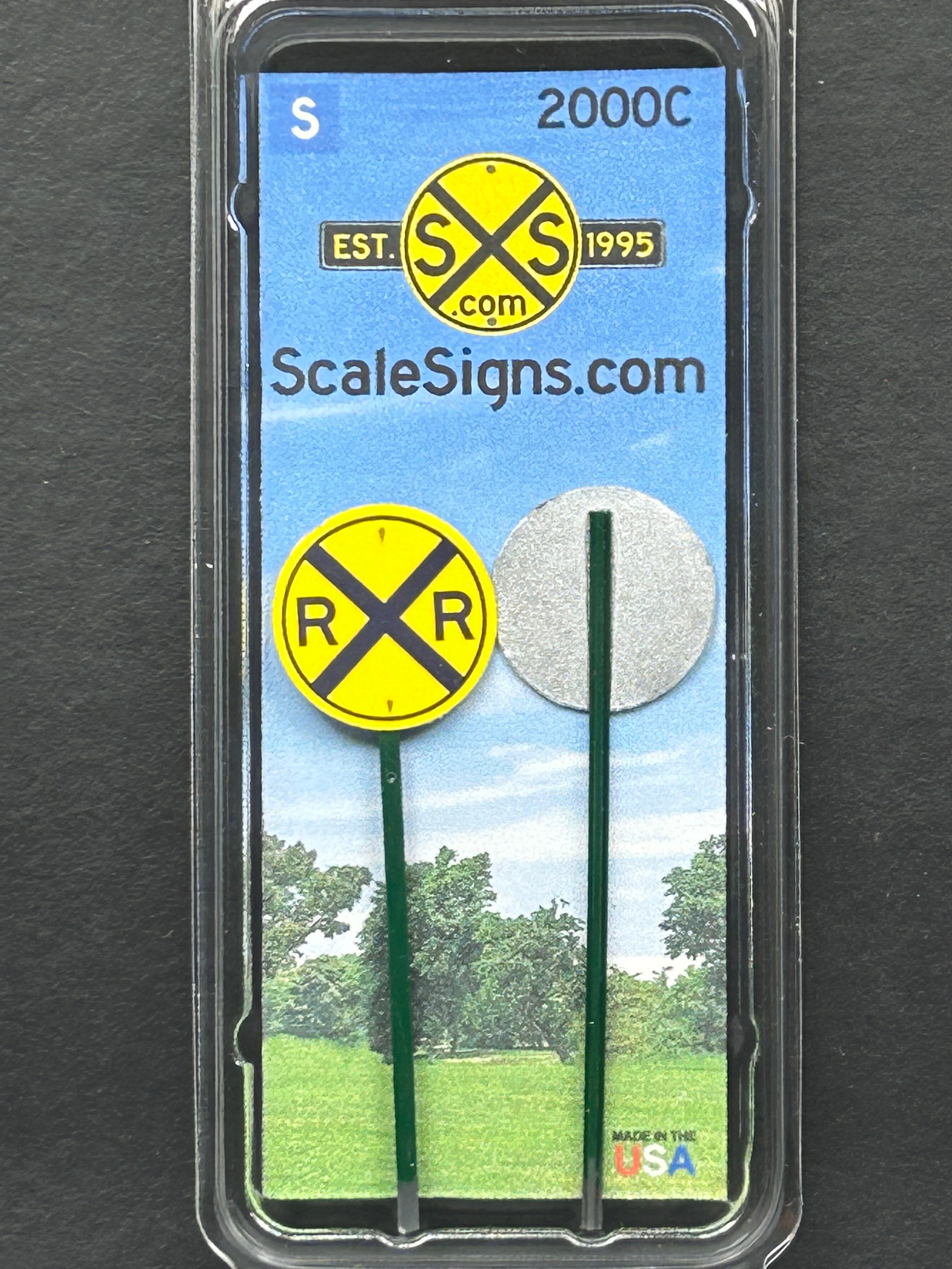 Detailed Model Street and Railroad Signs in 1:87 HO Scale – ScaleSigns.com