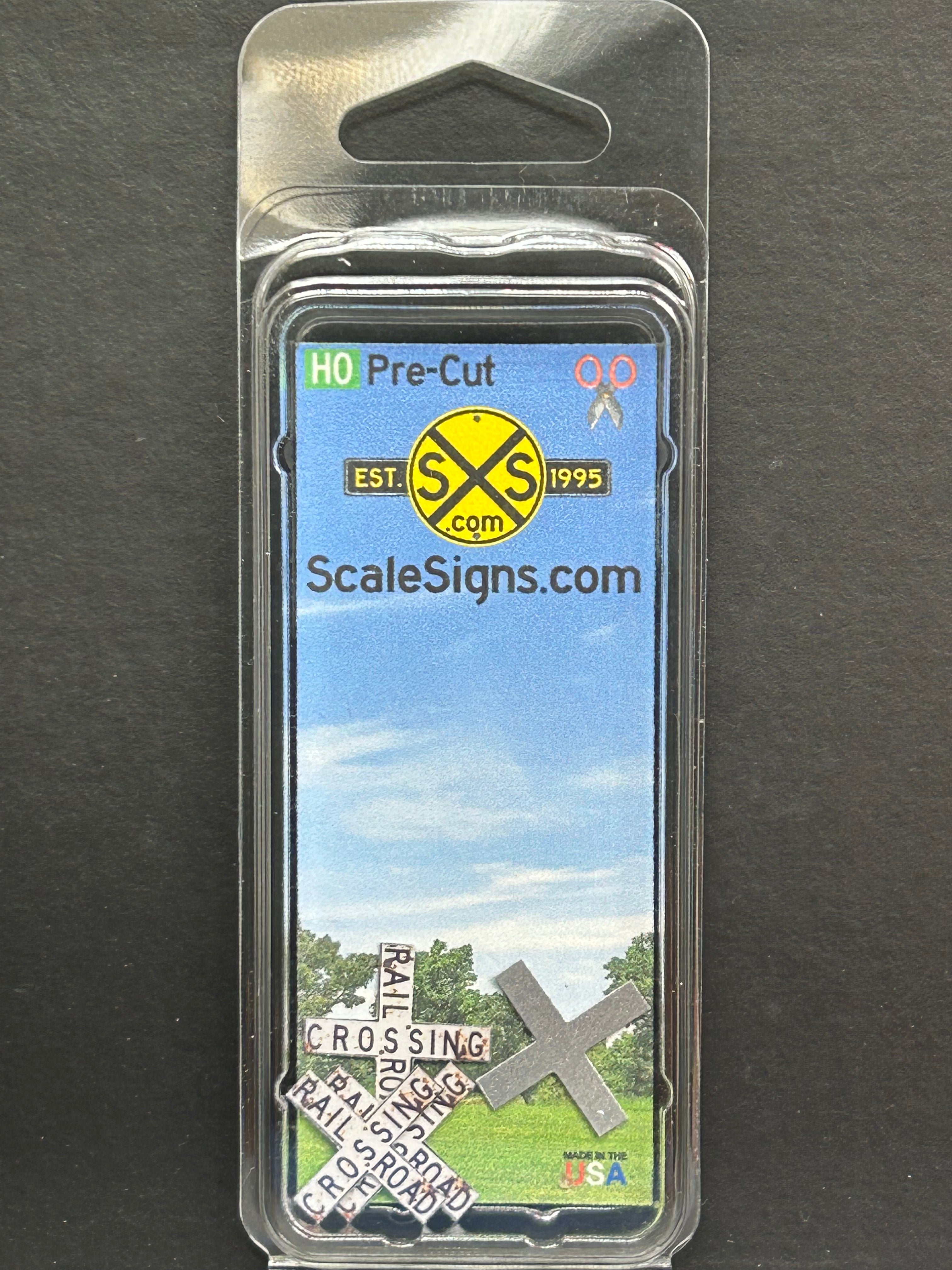 Scale Detailed Model Street and Railroad Signs in 1:87 HO – ScaleSigns.com
