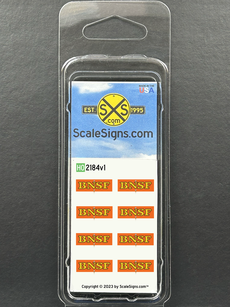 HO-2184v1 / BNSF Logo| ScaleSigns.com