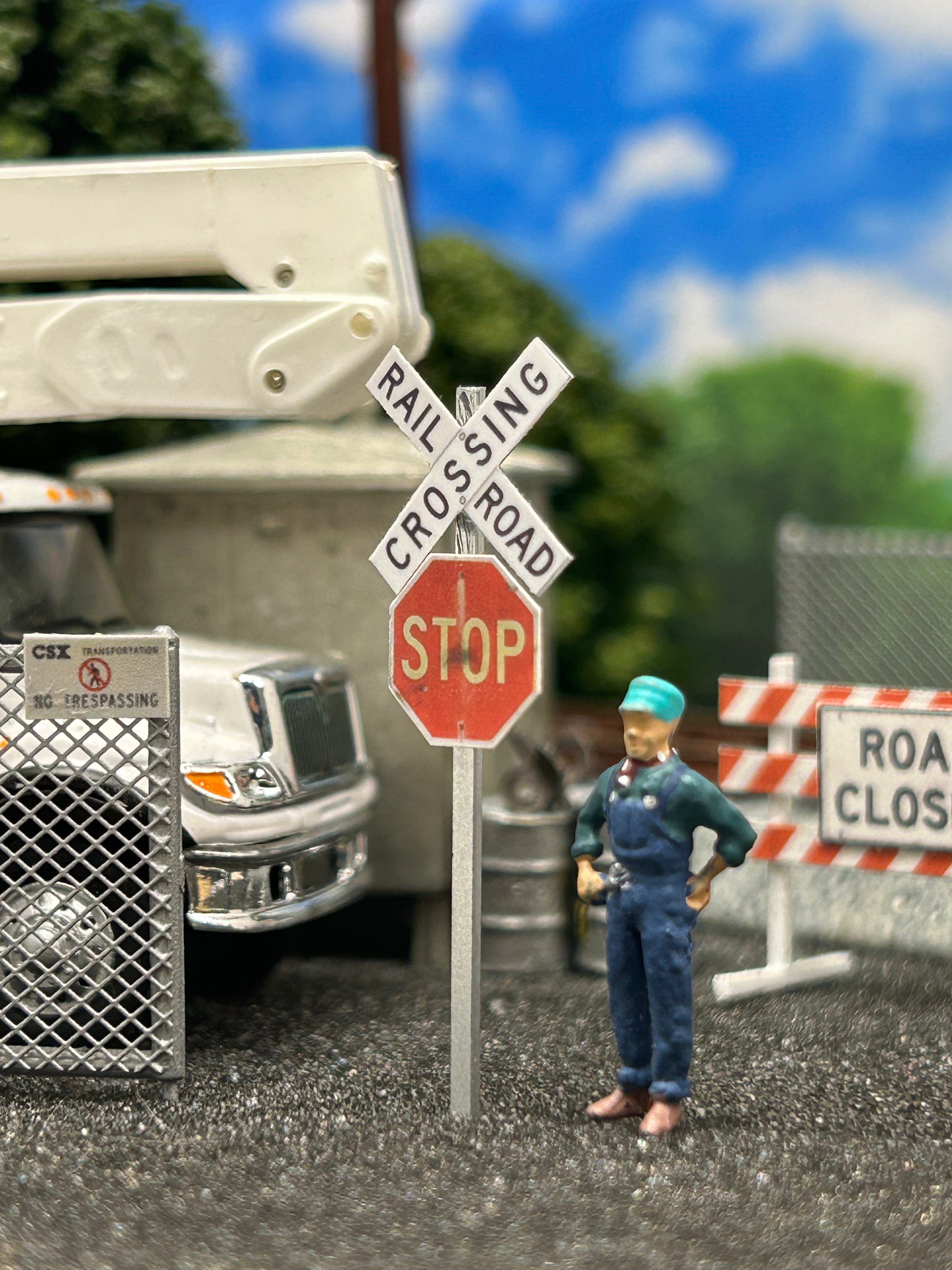 Scale Detailed Model Street and Railroad Signs in 1:87 HO – ScaleSigns.com