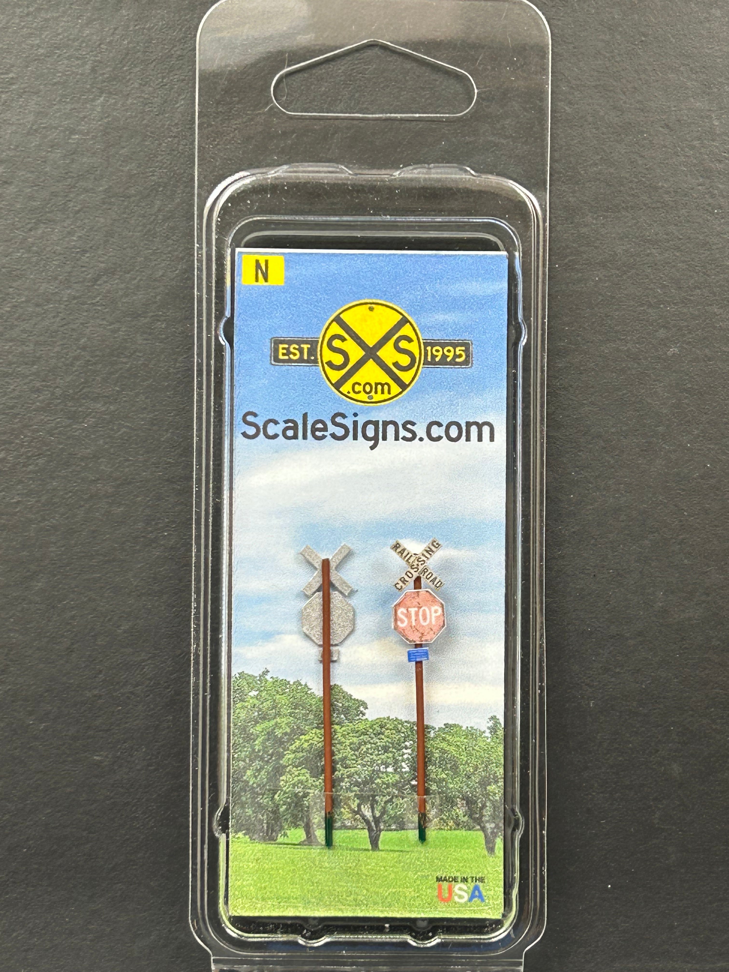 Scale Detailed Model Street and Railroad Signs in 1:160 N Scale ...