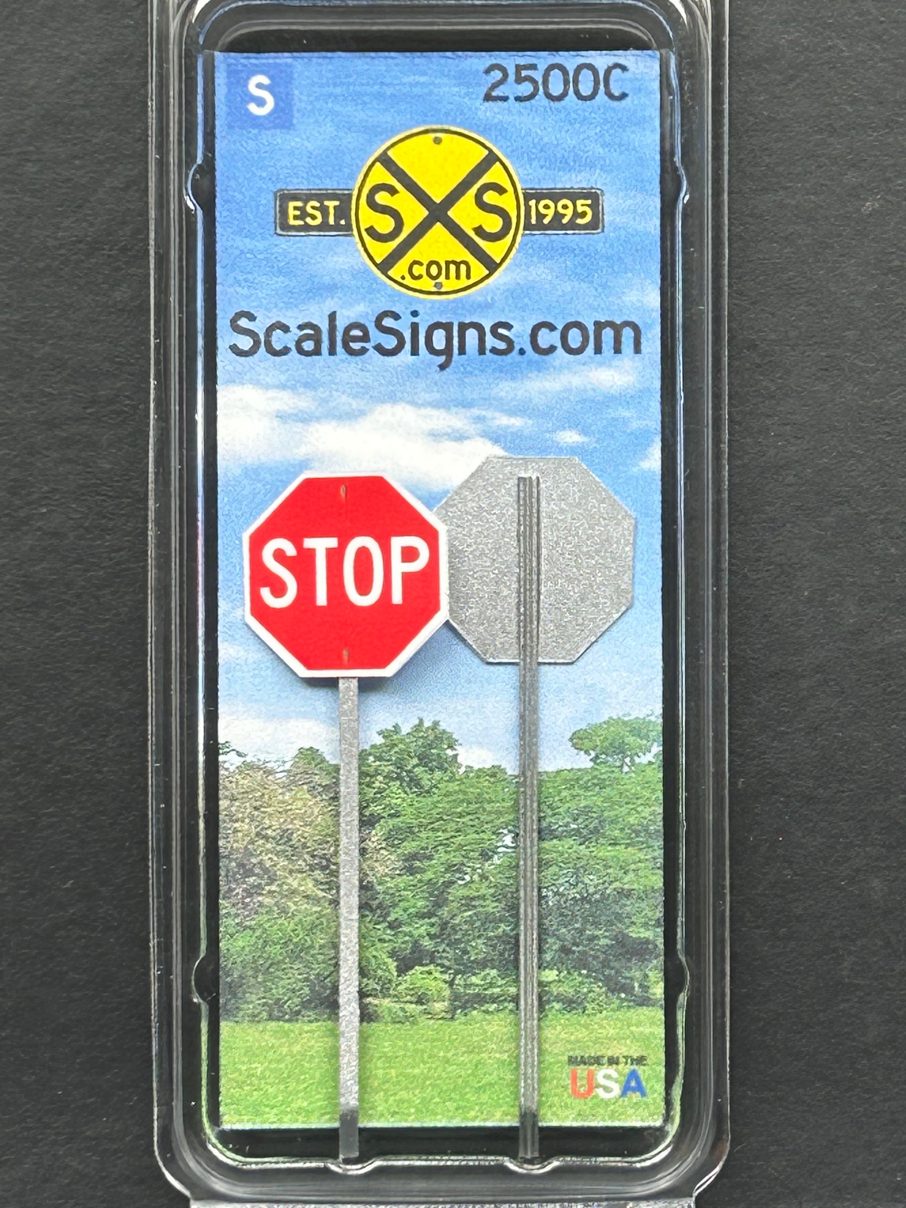 Detailed Model Street and Railroad Signs in 1:87 HO Scale – ScaleSigns.com
