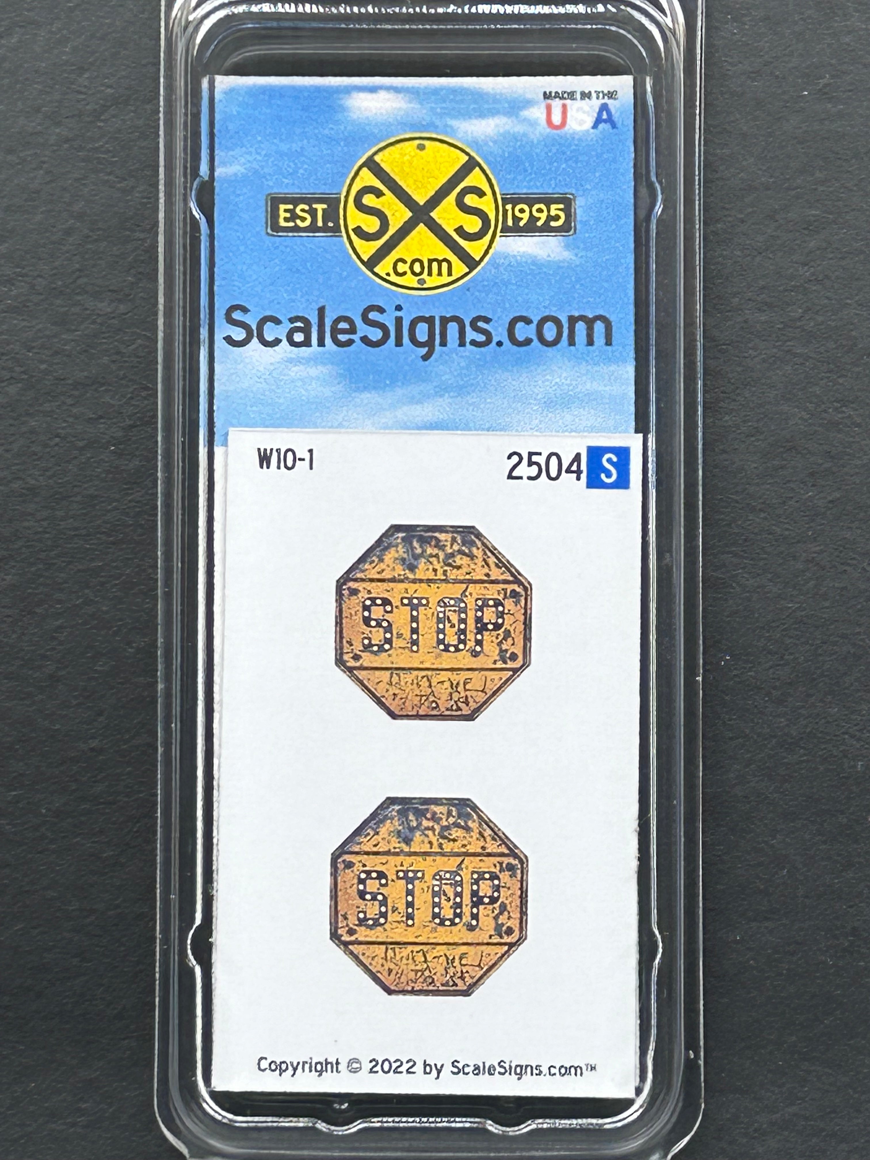 Detailed Model Street and Railroad Signs in 1:64 S Scale – ScaleSigns.com