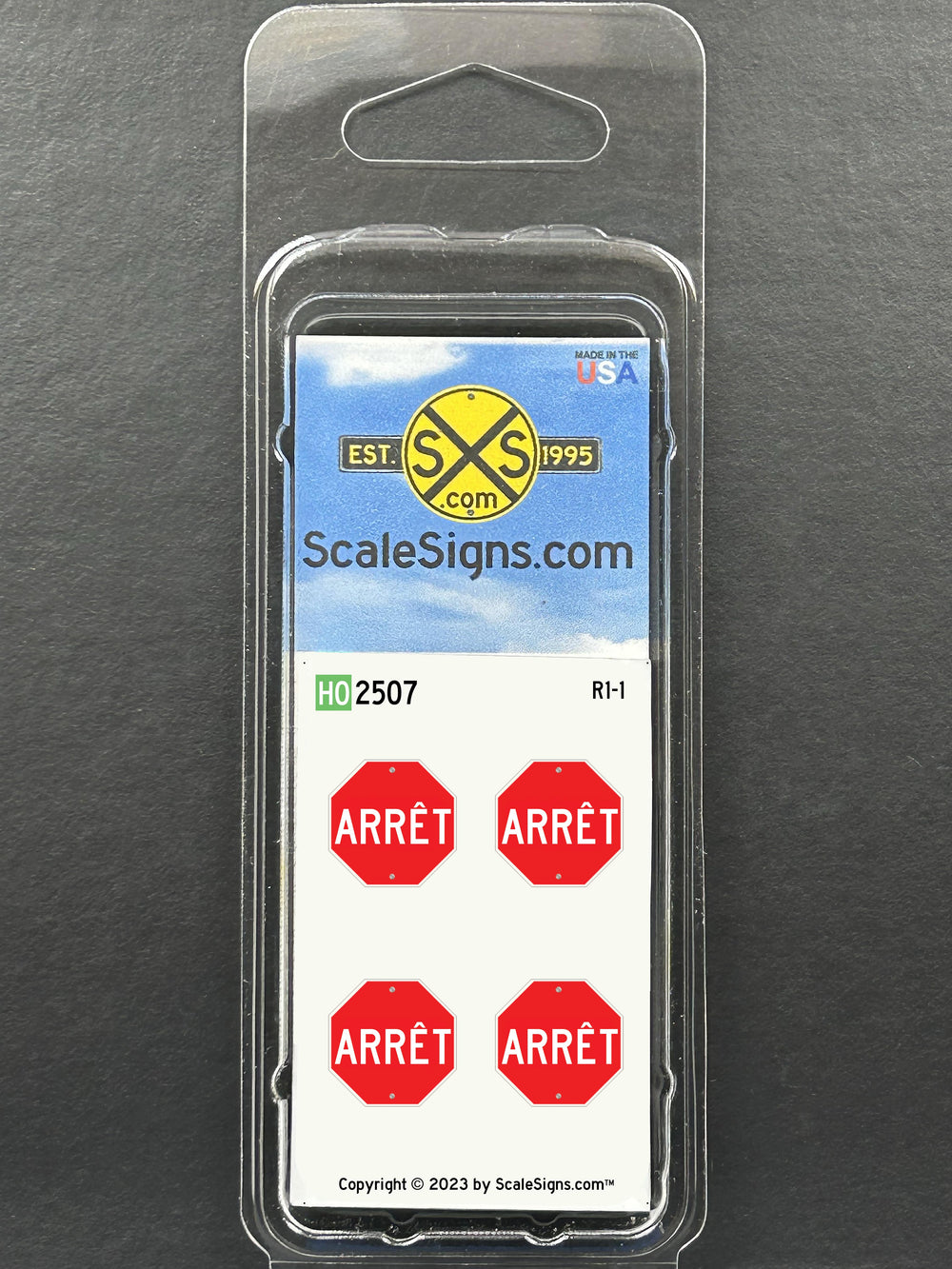 Detailed Model Street and Railroad Signs in 1:87 HO Scale| ScaleSigns.com