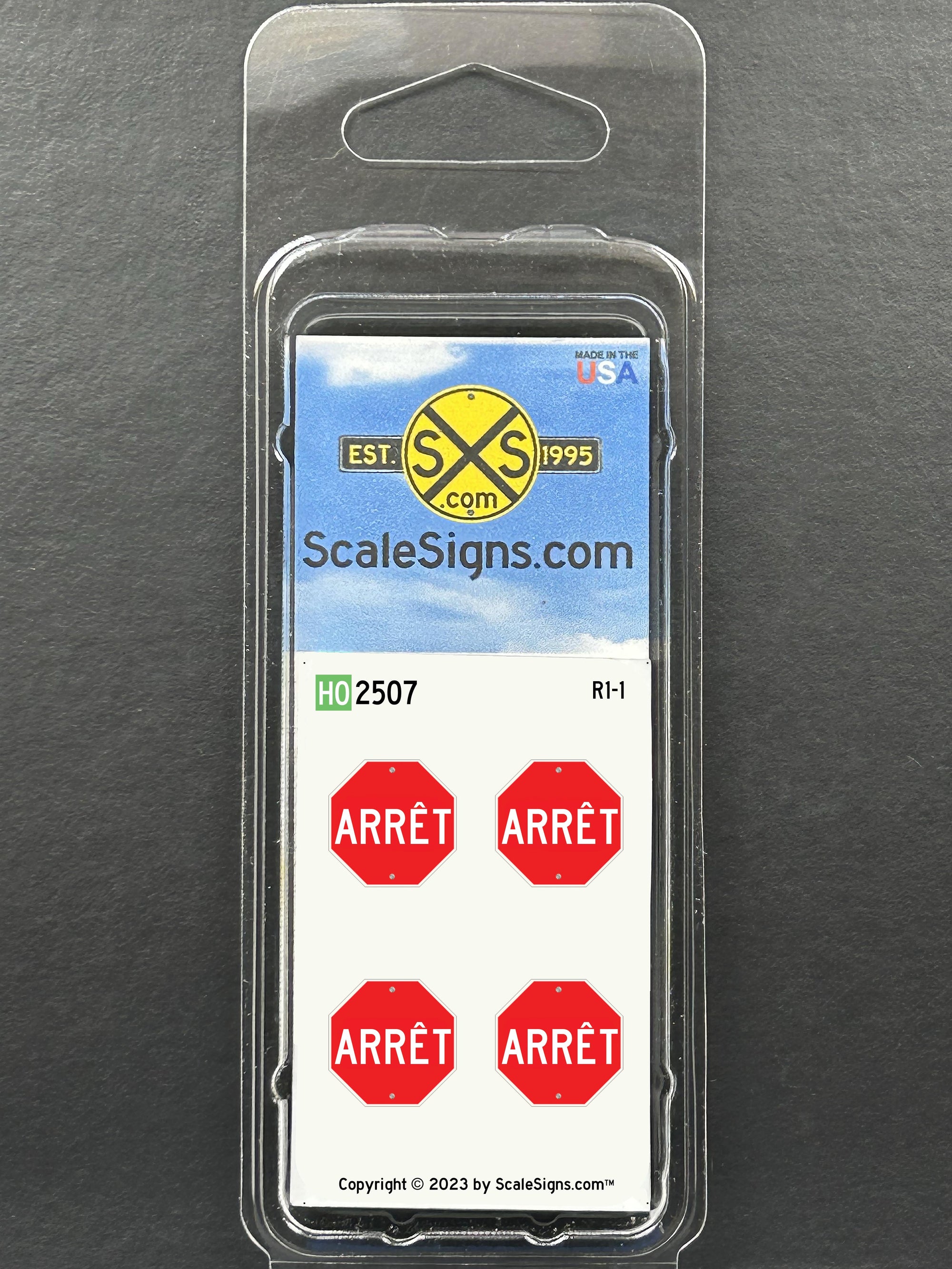 Detailed Model Street and Railroad Signs in 1:87 HO Scale| ScaleSigns.com