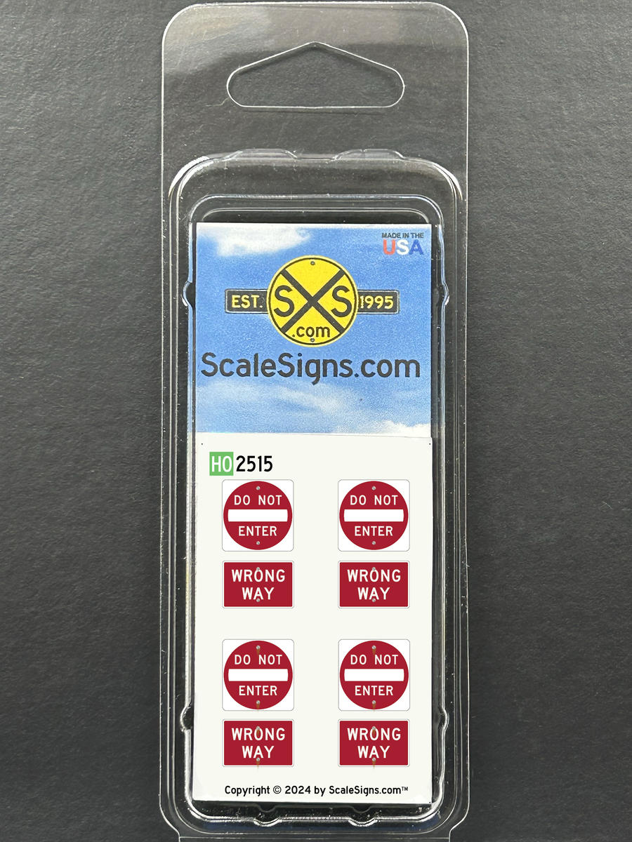Detailed Model Street and Railroad Signs in 1:87 HO Scale| ScaleSigns.com