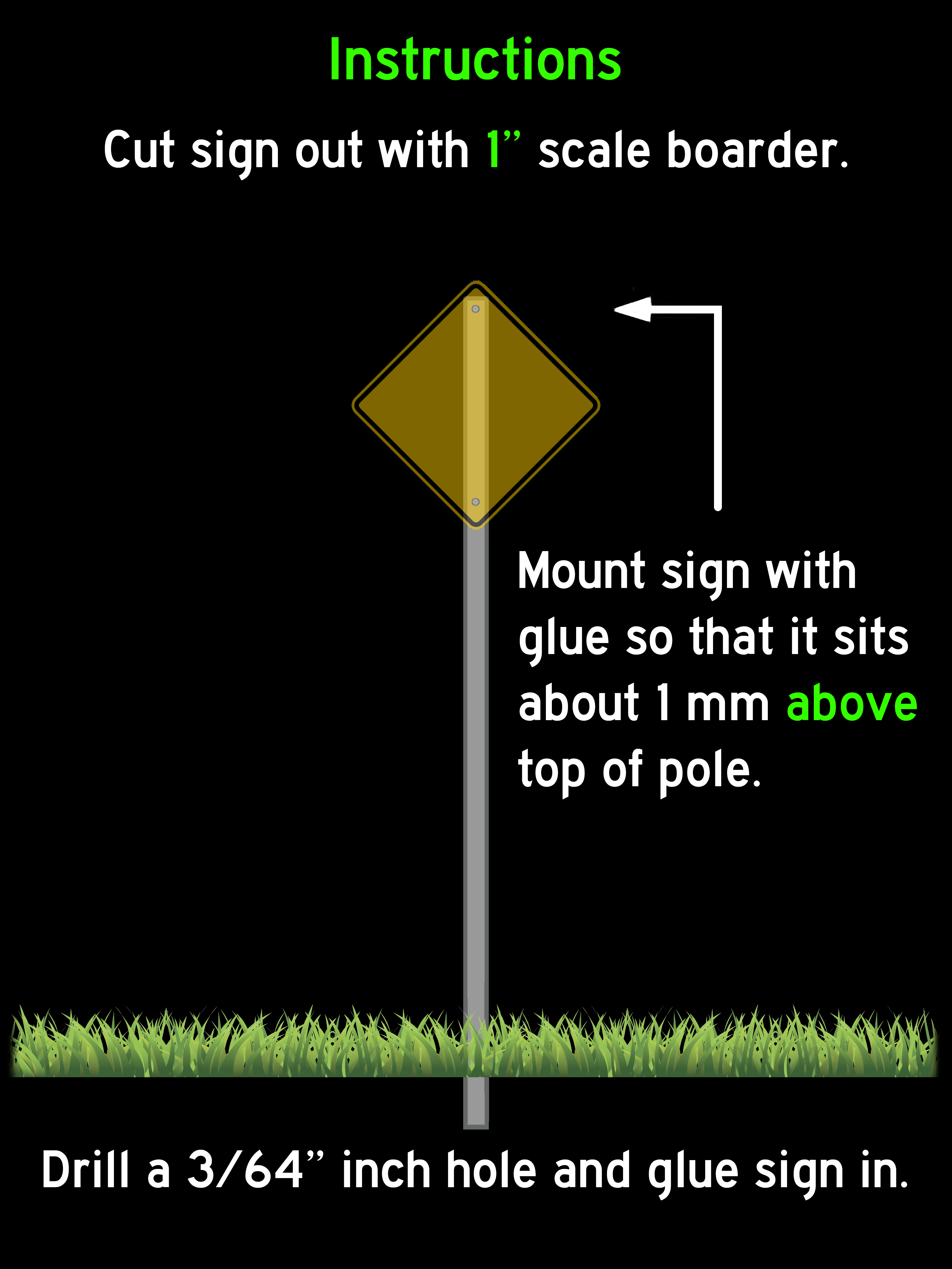 1:87 HO Scale model signs. – ScaleSigns.com