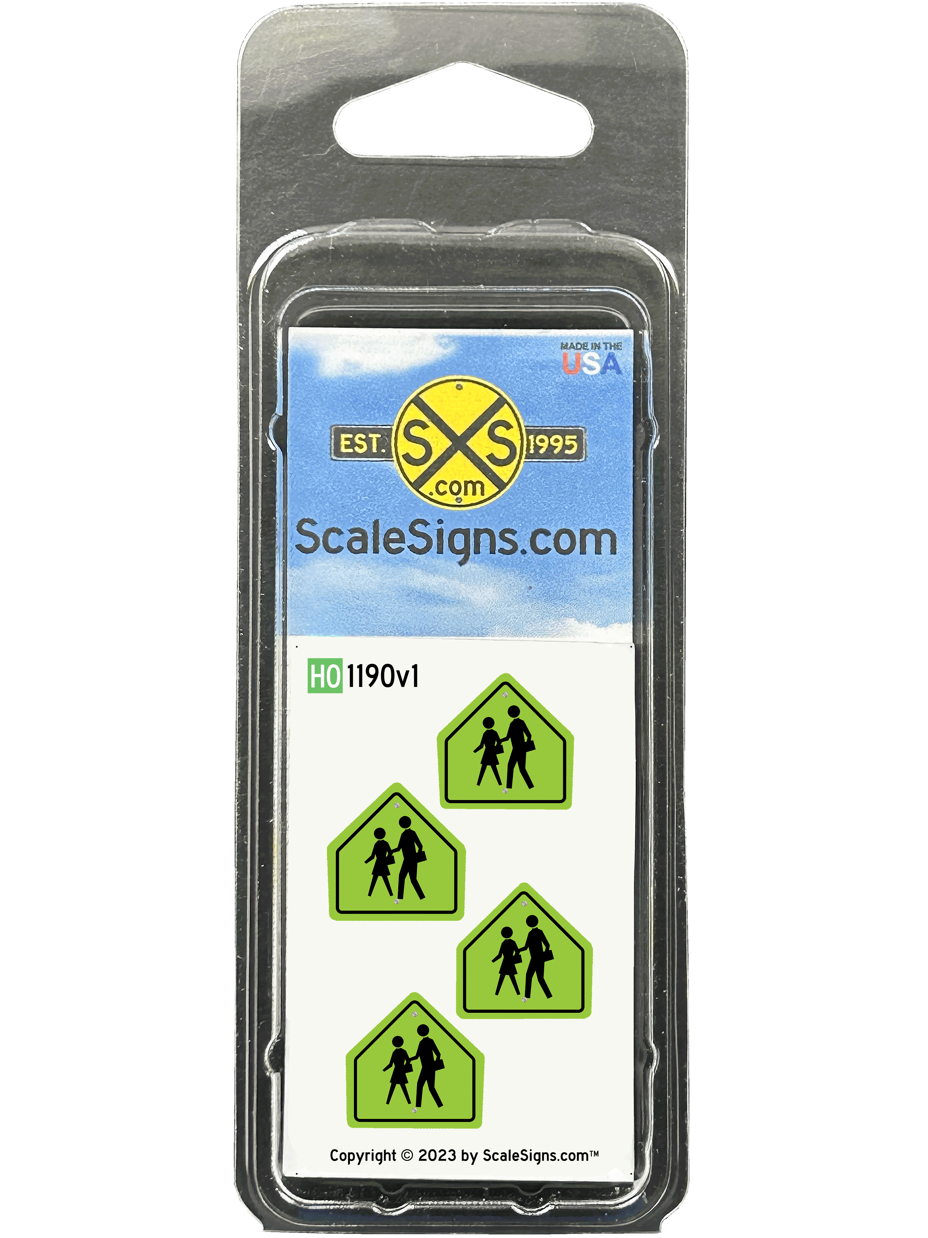 1:87 HO Scale model general warning signs. – ScaleSigns.com