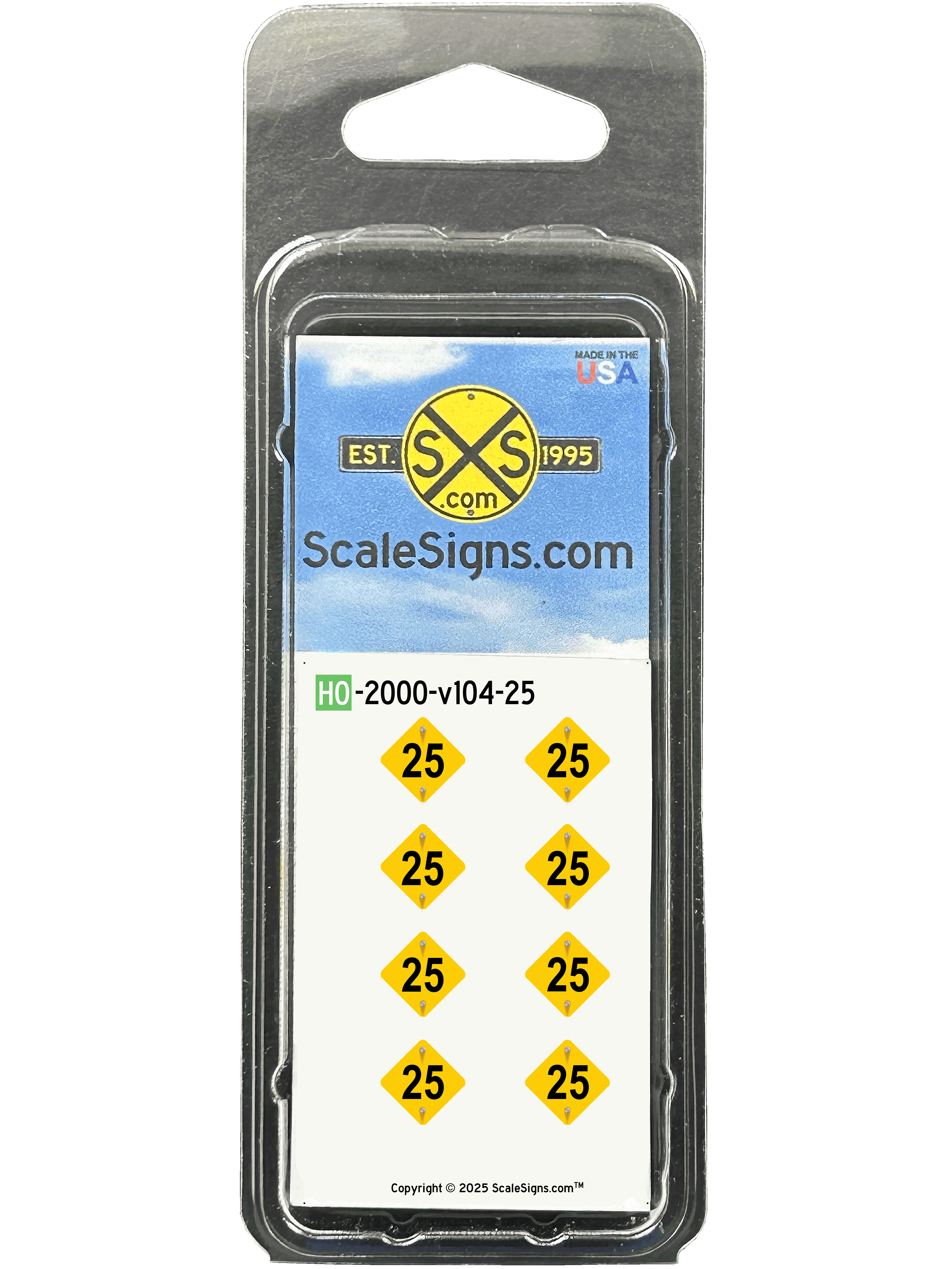 🟢 Railroad Speed Limit 25 – ScaleSigns.com