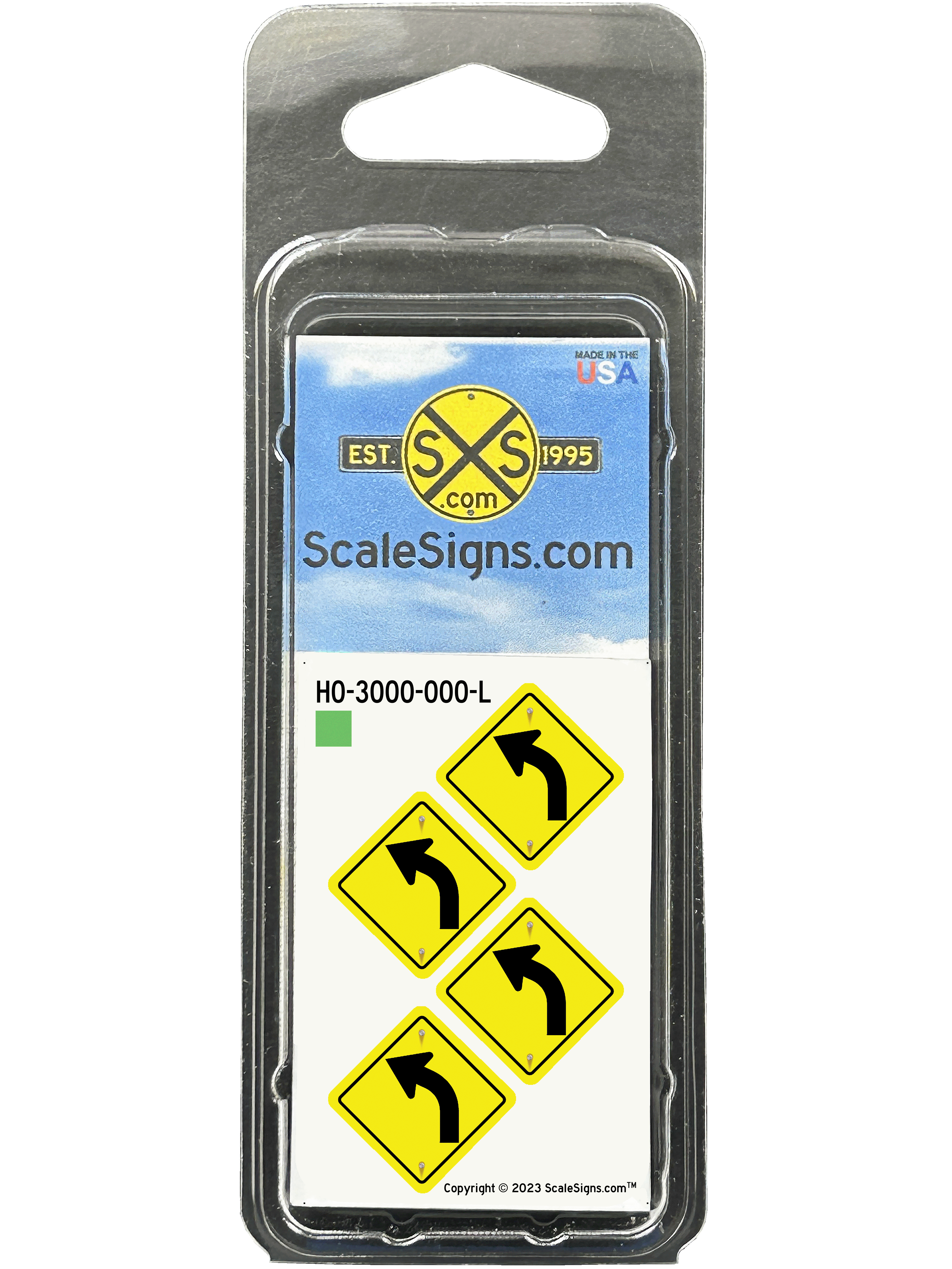 1:87 HO Scale model general warning signs. – ScaleSigns.com