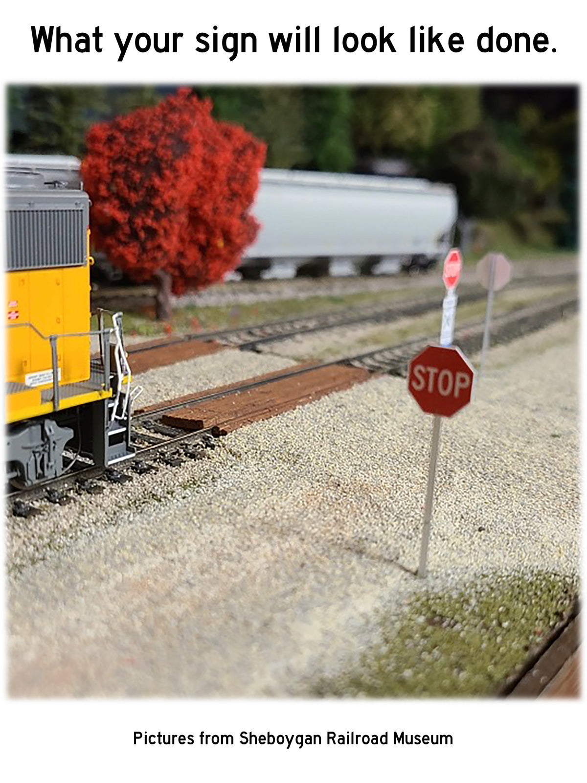 Detailed Model Street and Railroad Signs in 1:87 HO Scale| ScaleSigns.com