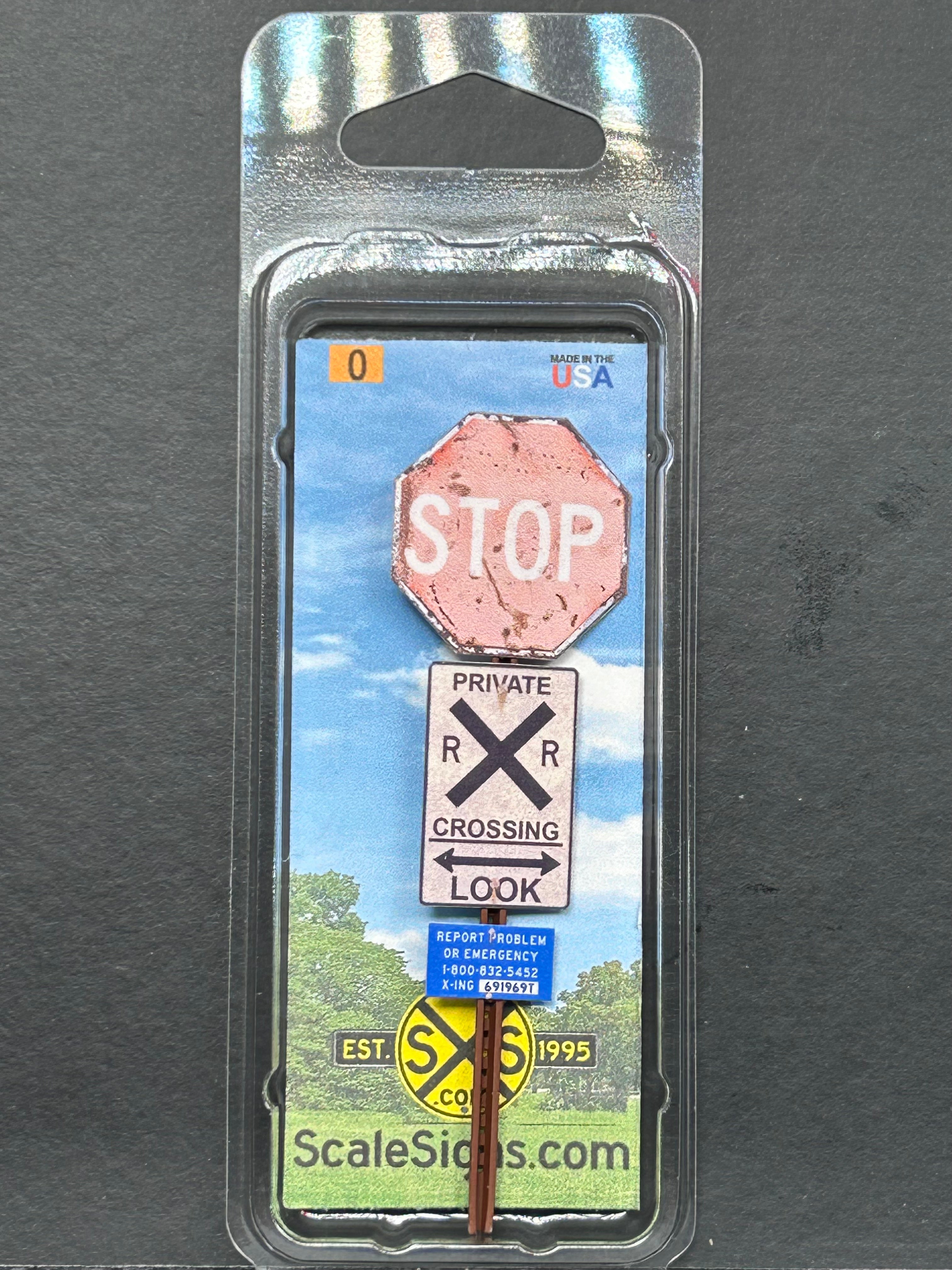 Scale Detailed Model Street and Railroad Signs in 1:48 O Scale ...