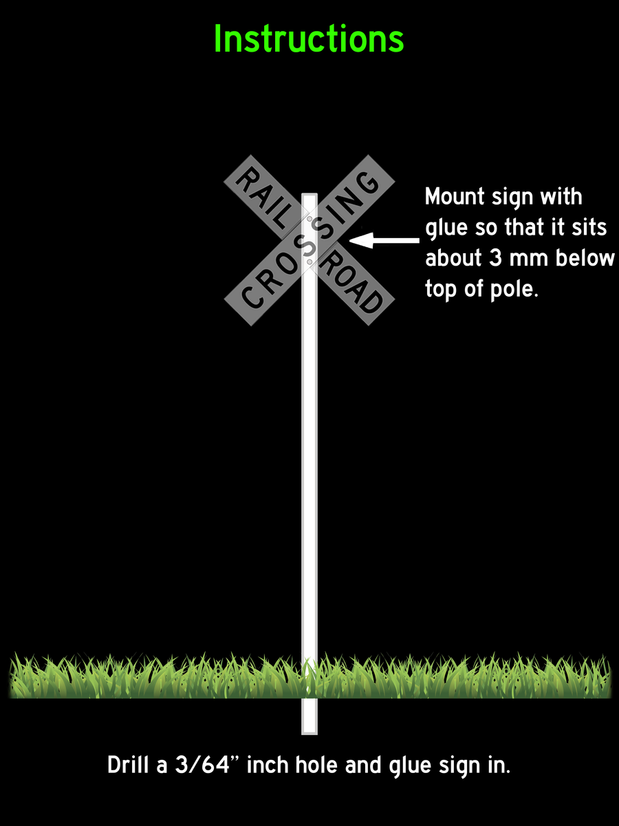 HO Scale Detailed Model Street & Railroad Traffic Road Signs in 1:87 ...