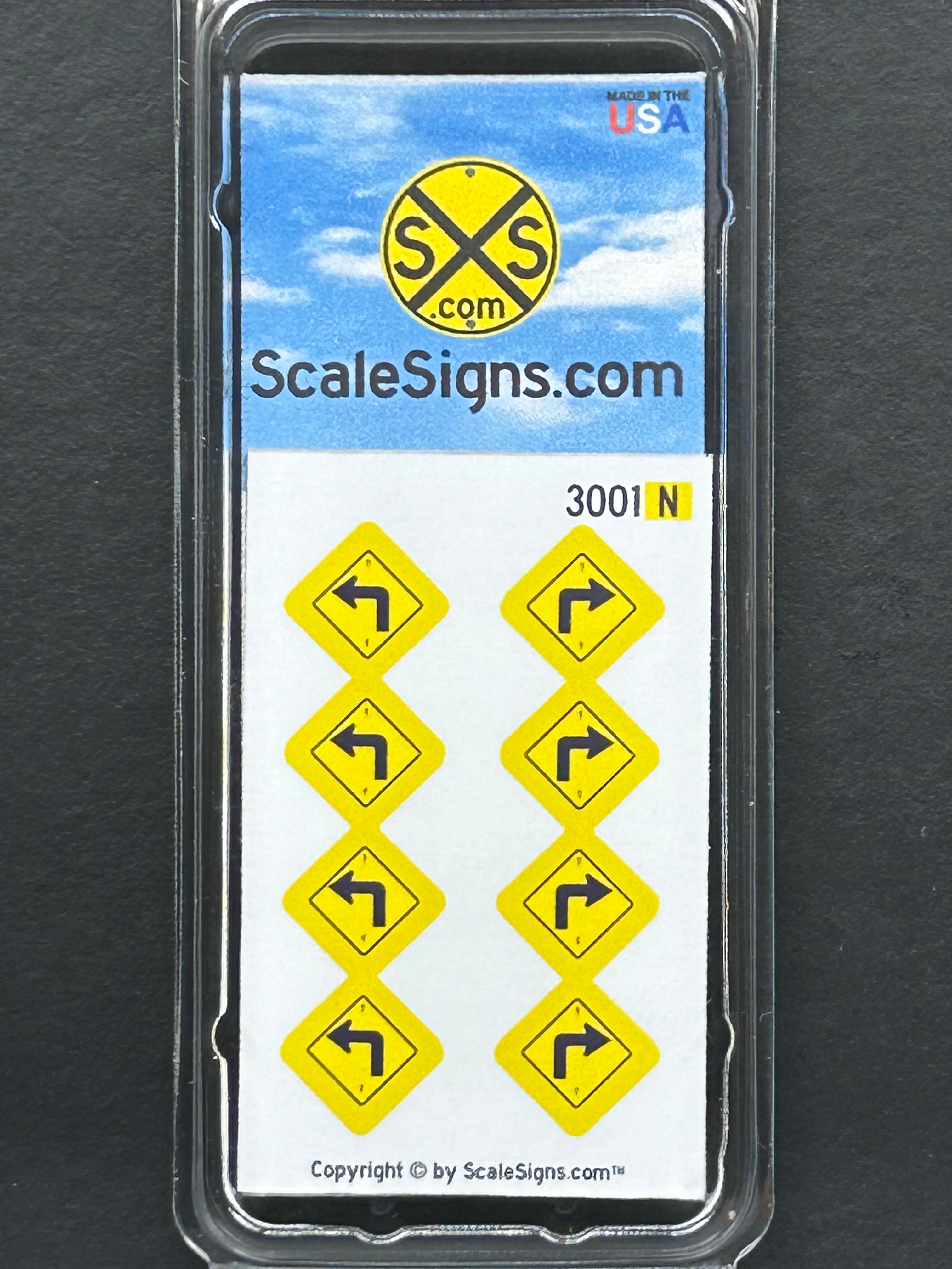 1:160 N Scale General Warning Signs – ScaleSigns.com
