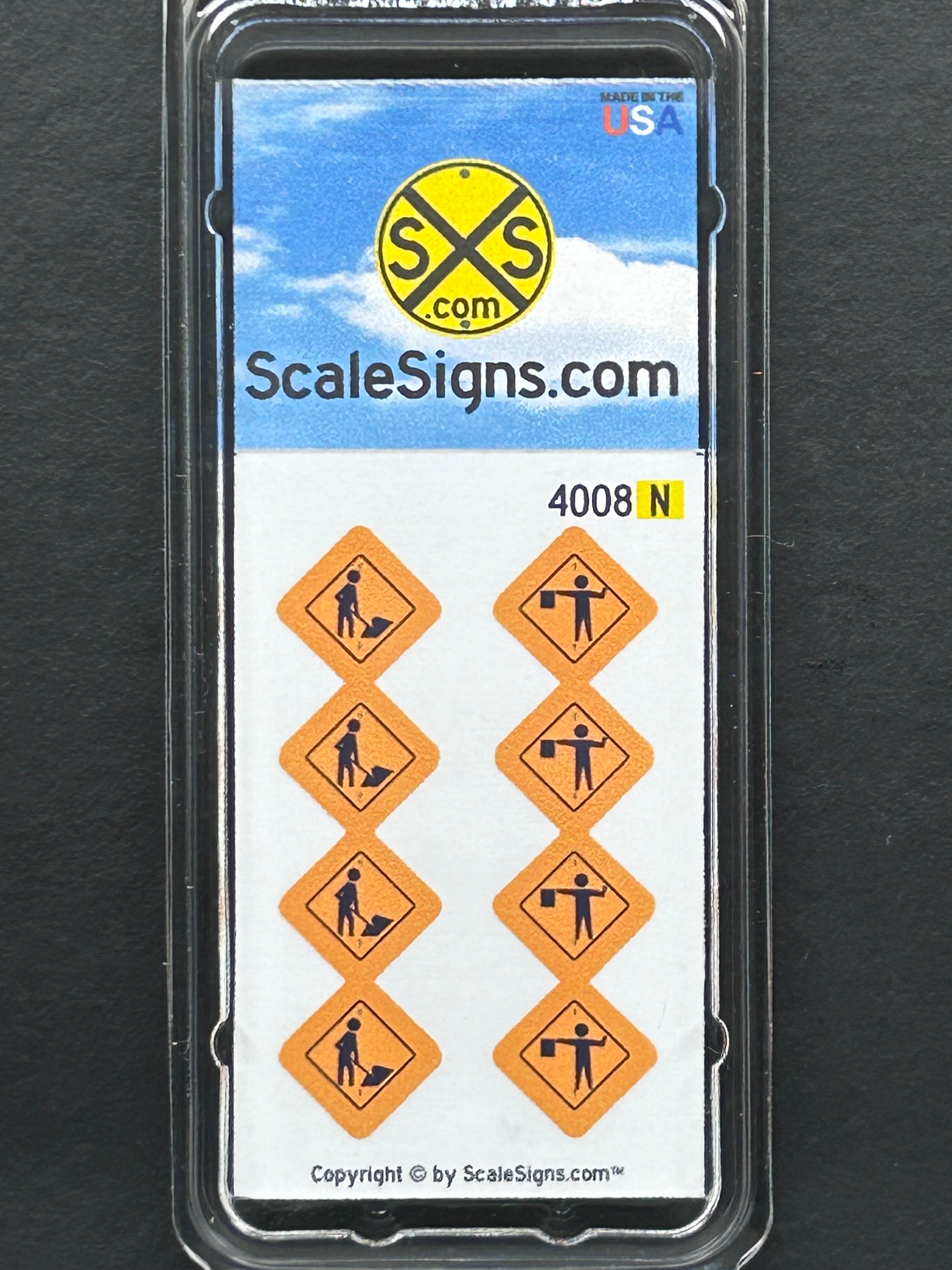 Scale Detailed Model Street and Railroad Signs in 1:160 N Scale ...