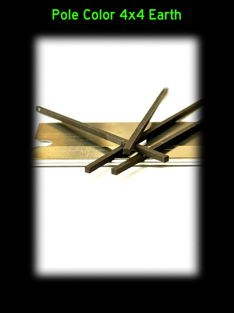 HO-1008 1:87 HO Scale 4x4 square shaped sign pole in white.| ScaleSigns.com