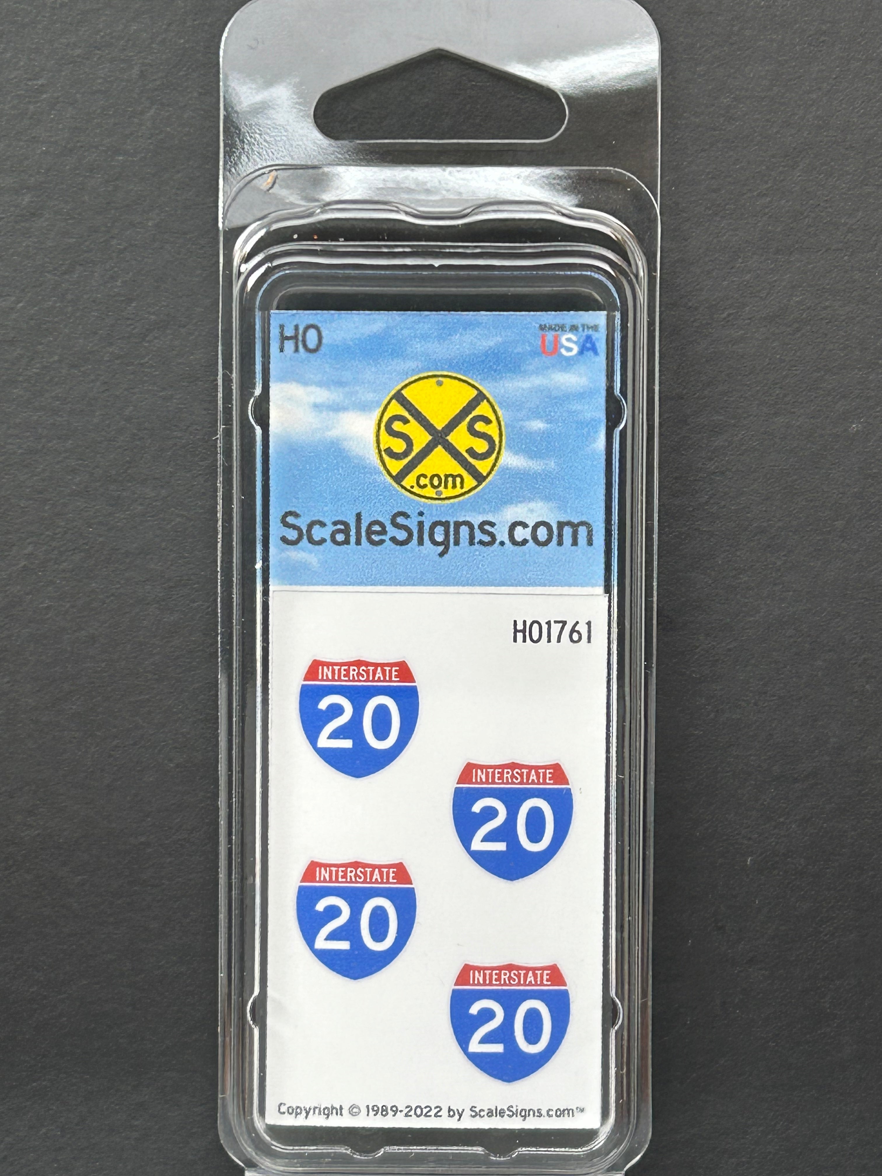 HO-1761 1:87 HO Scale Highway Signs – ScaleSigns.com