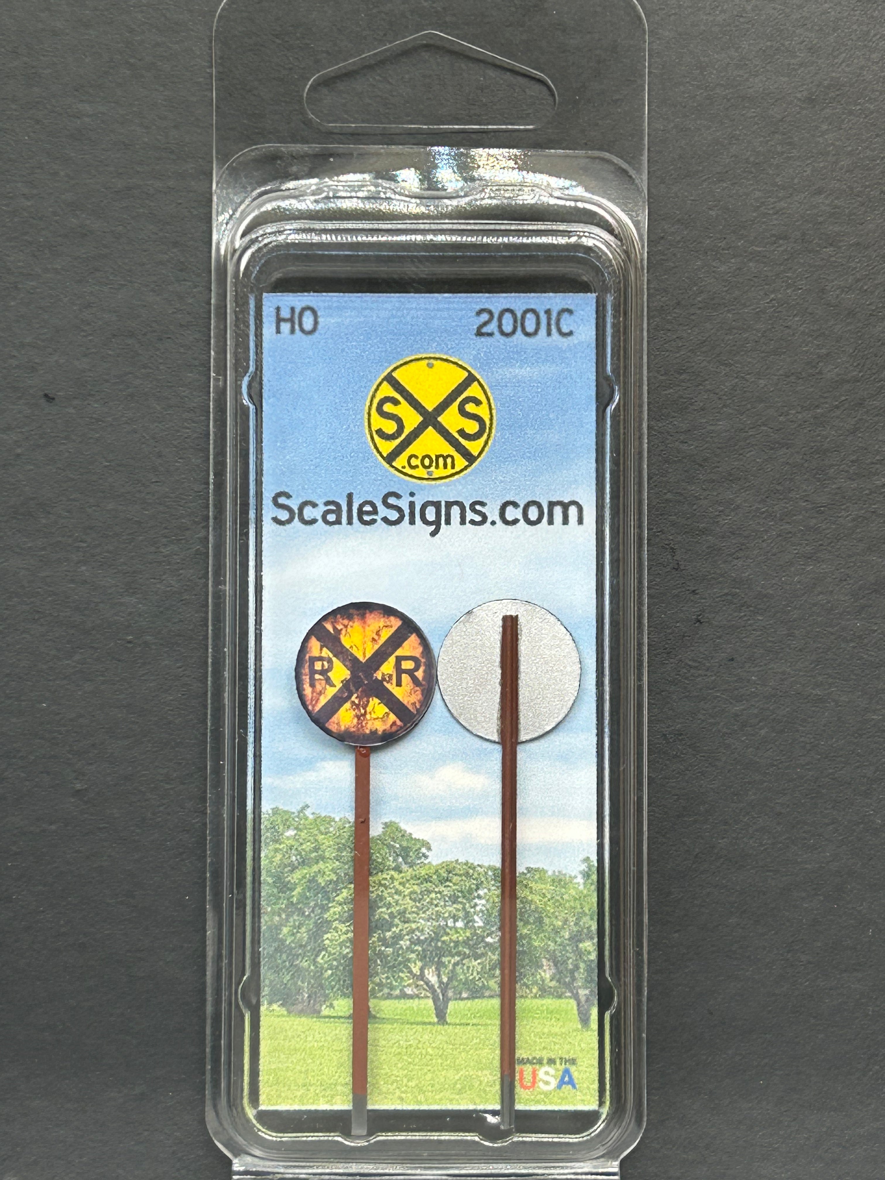 Detailed Model Street and Railroad Signs in 1:87 HO Scale – ScaleSigns.com