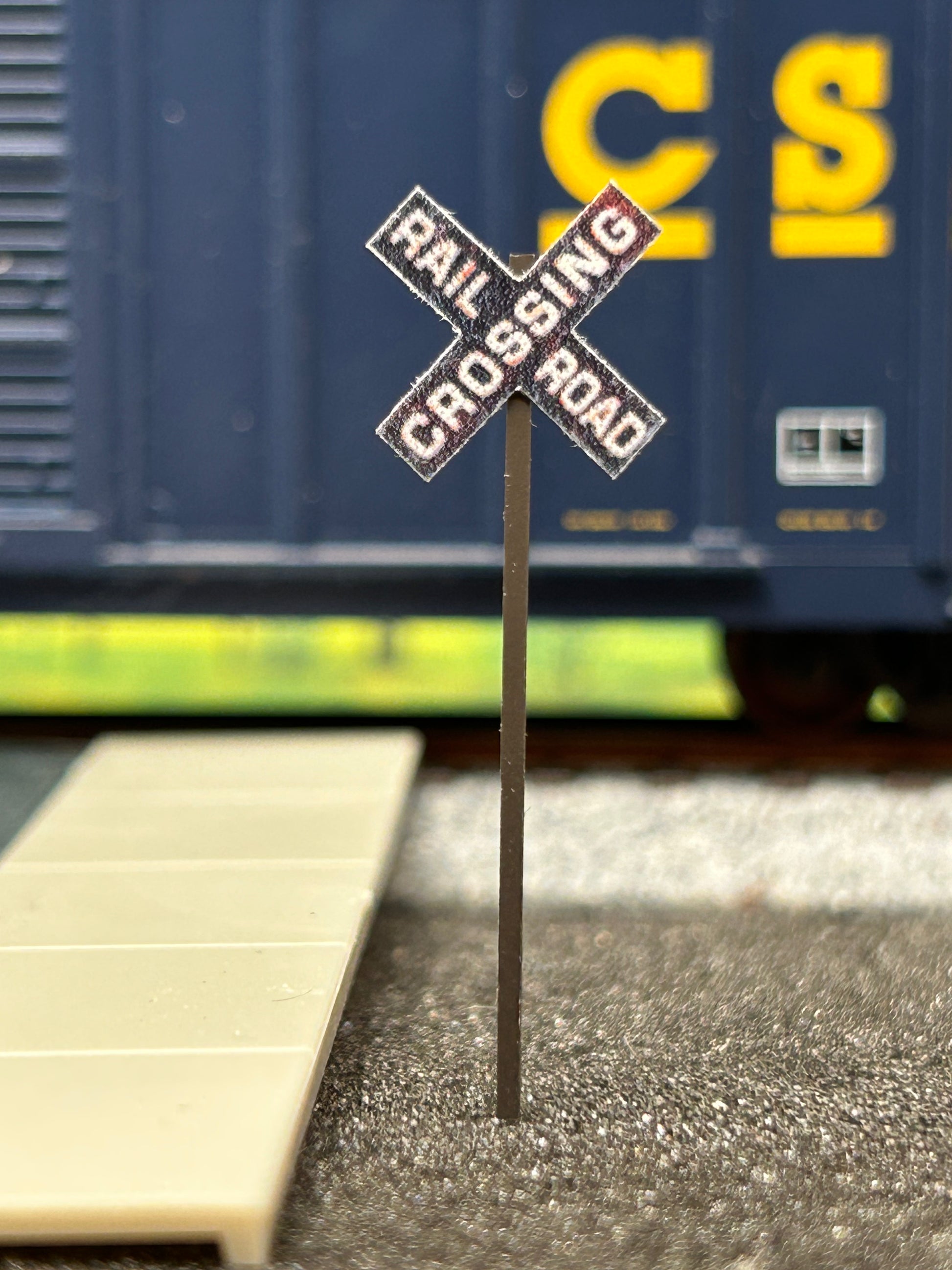 2007c Black Railroad Crossbuck