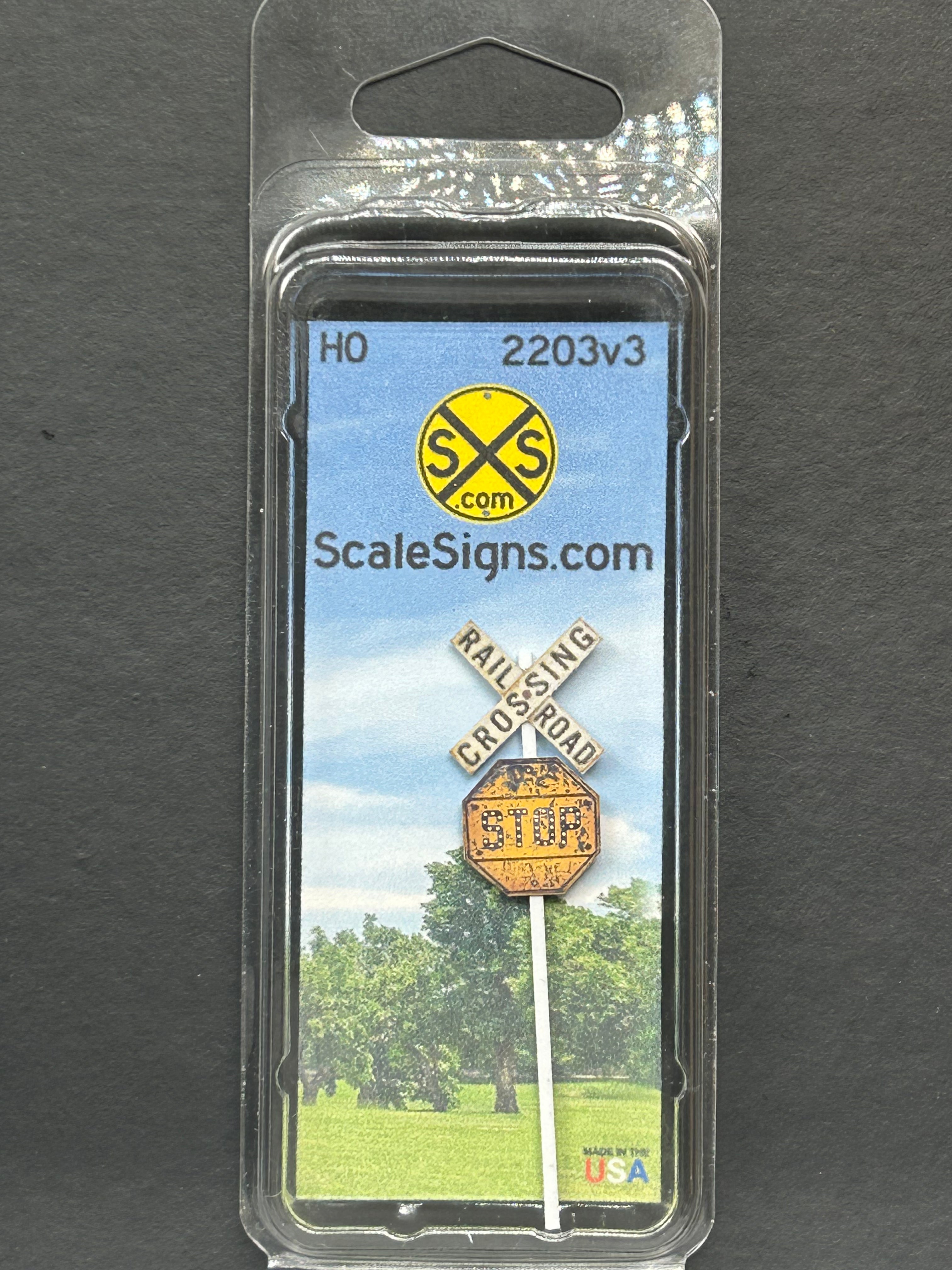 Scale Detailed Model Street and Railroad Signs in 1:87 HO – ScaleSigns.com