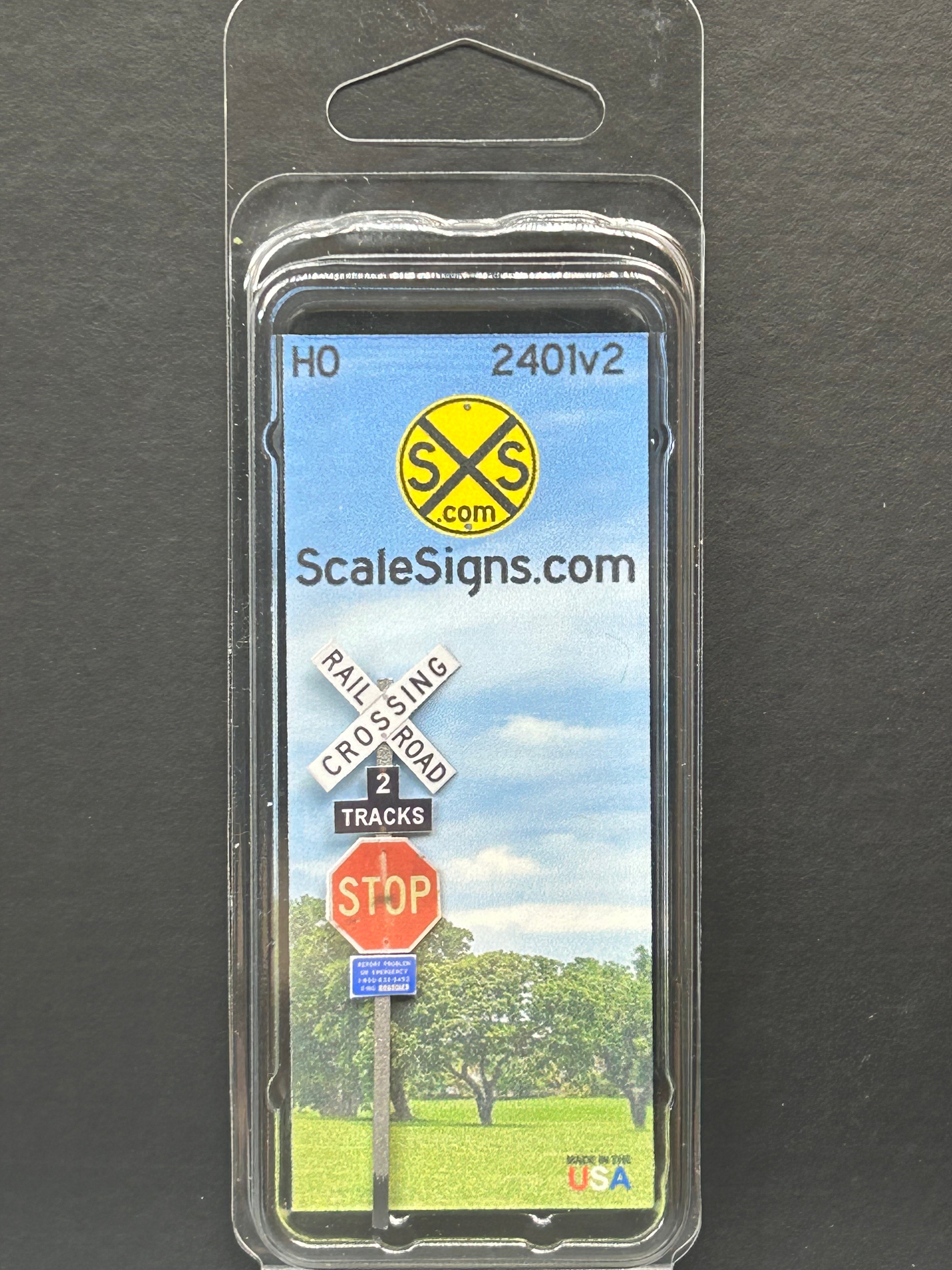 1:87 HO Scale Detailed Model Street and Railroad Signs – ScaleSigns.com
