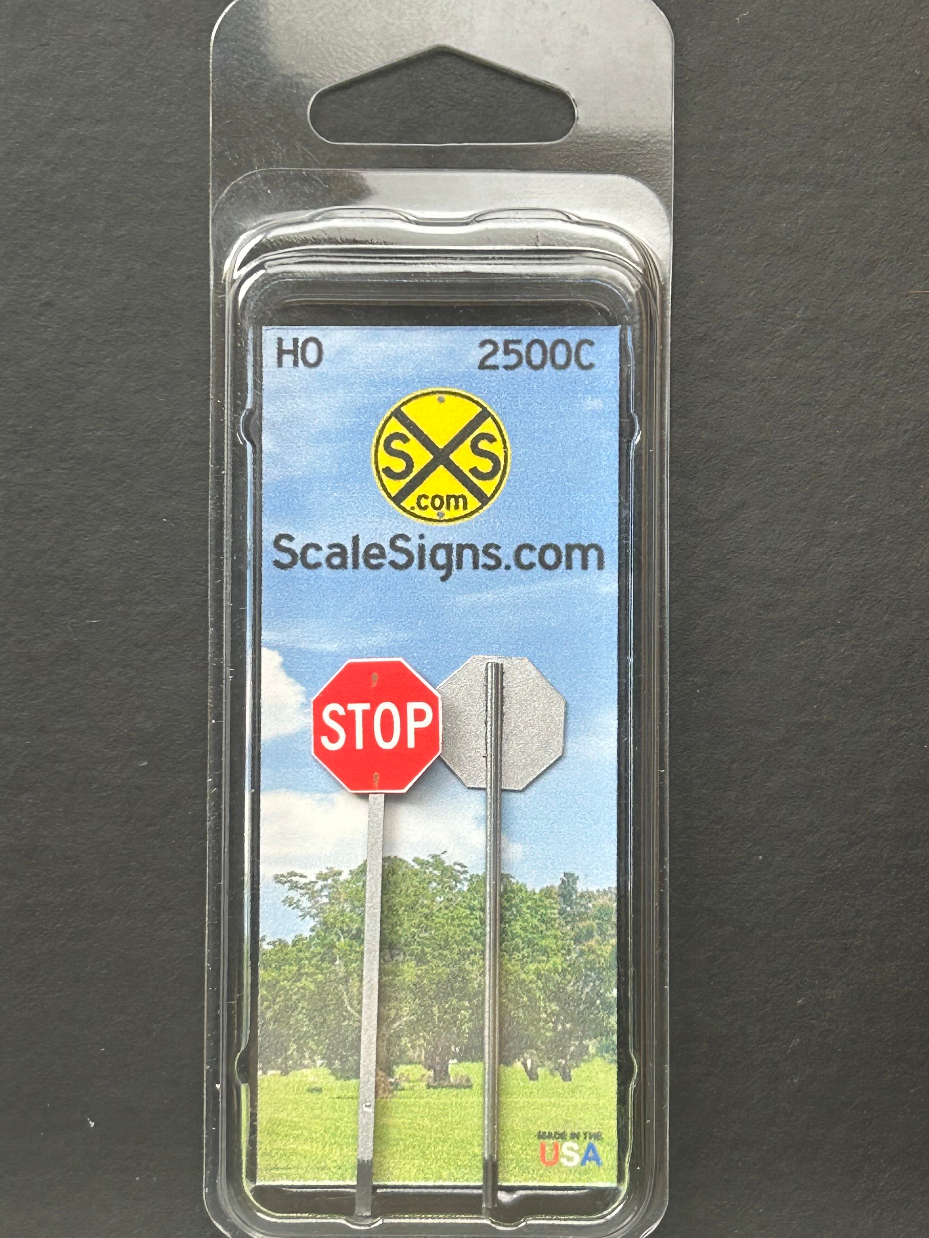 Detailed Model Street and Railroad Signs in 1:87 HO Scale – ScaleSigns.com