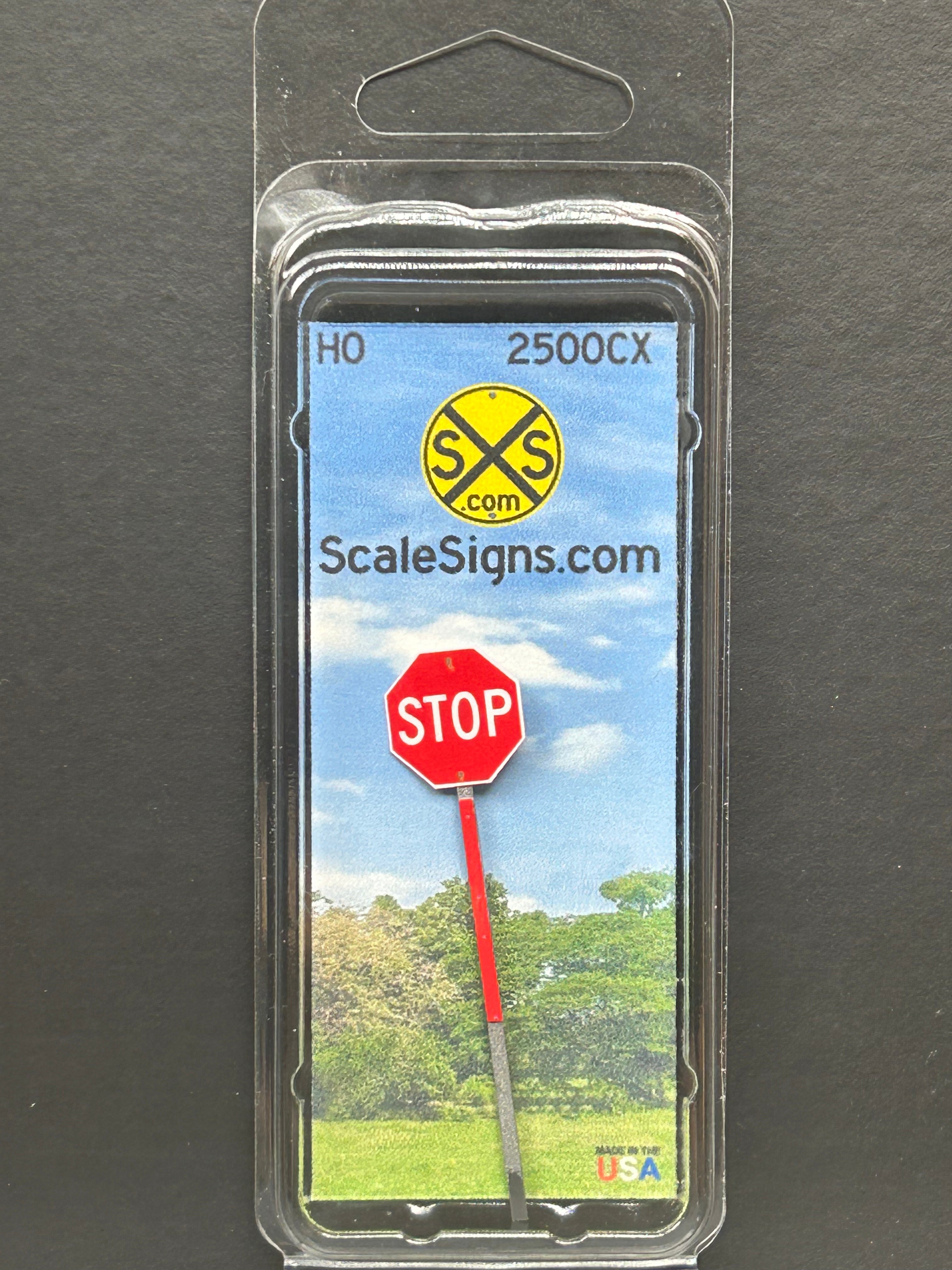 Detailed Model Street and Railroad Signs in 1:87 HO Scale – ScaleSigns.com