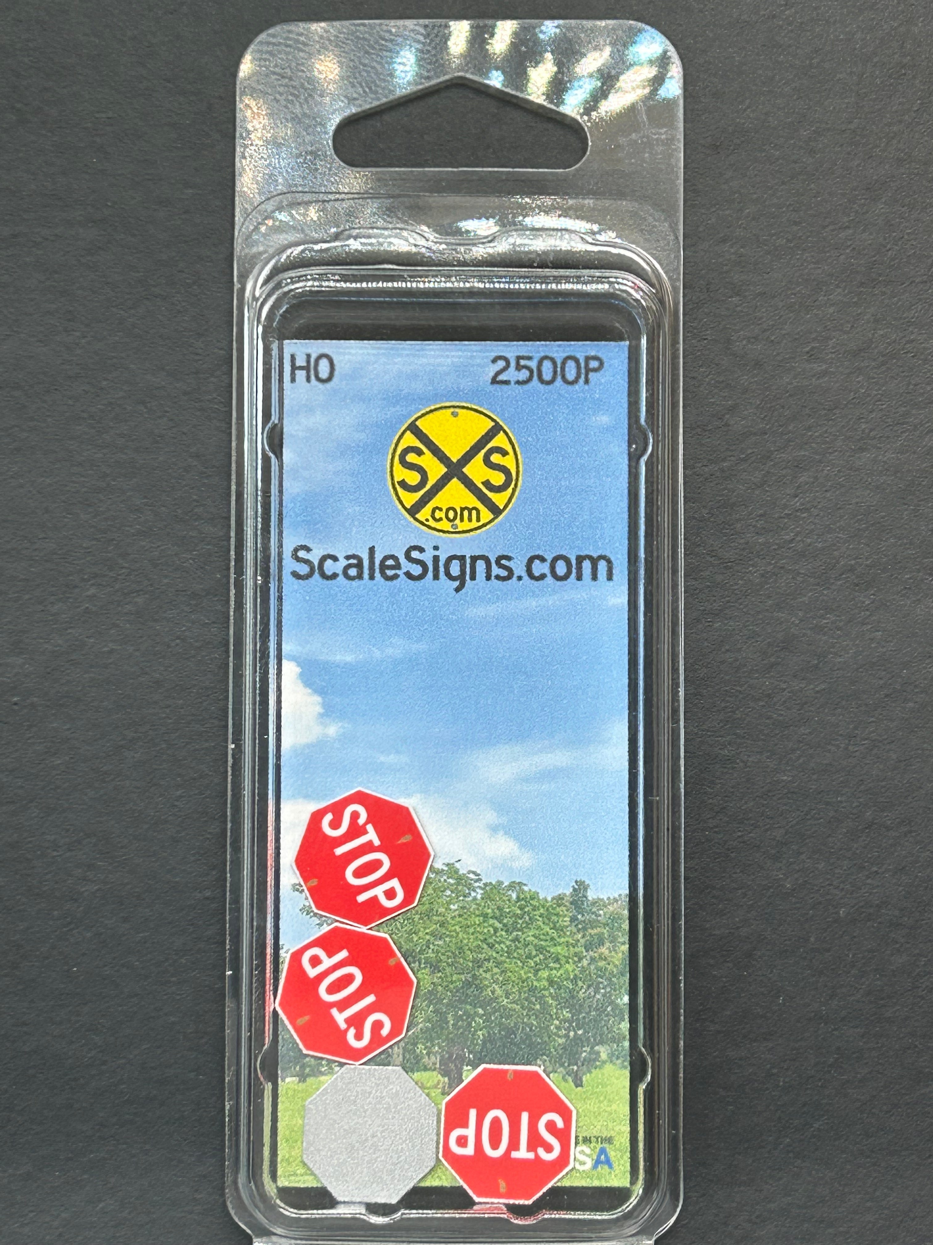 Detailed Model Street and Railroad Signs in 1:87 HO Scale – ScaleSigns.com