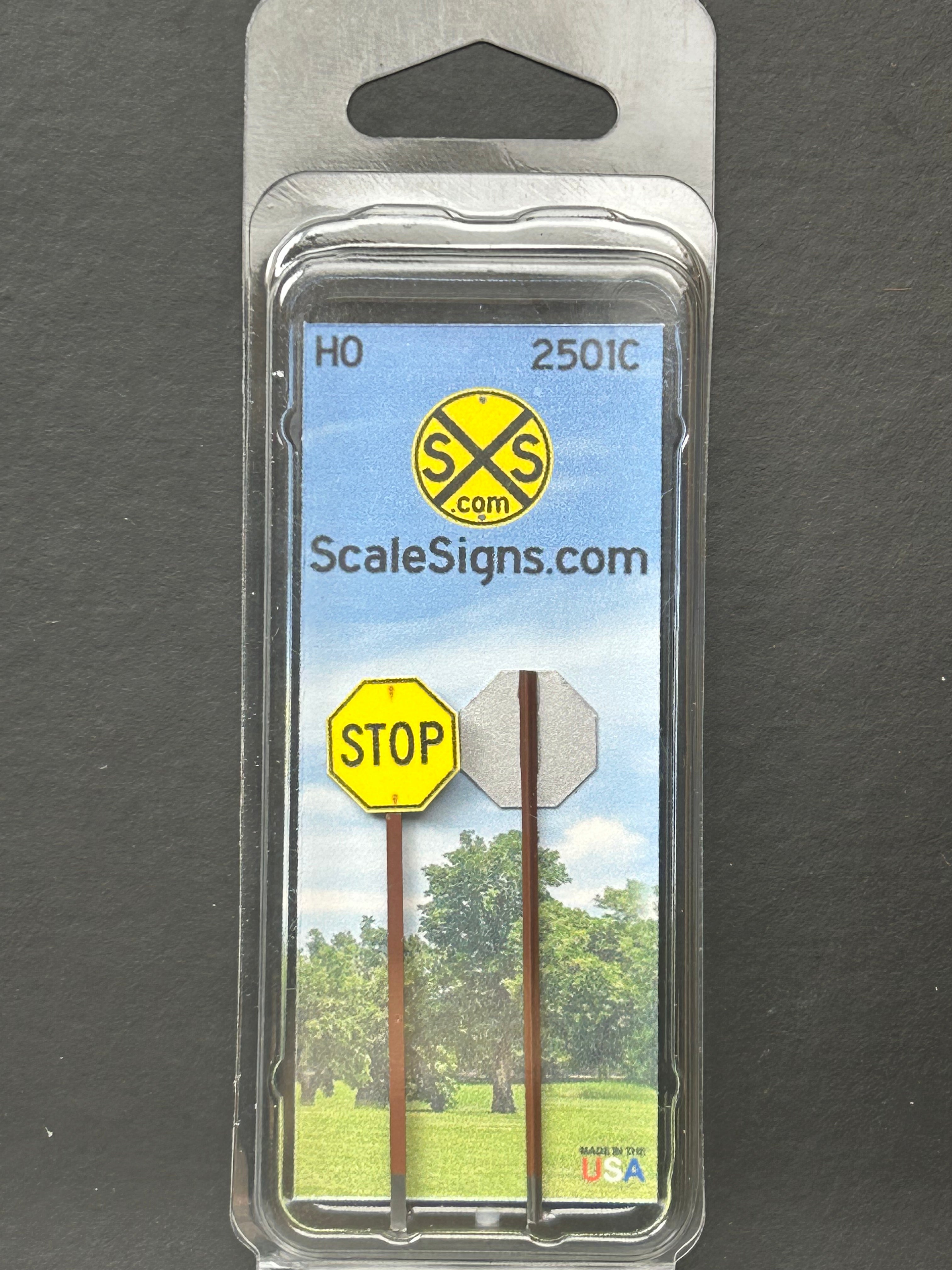 Detailed Model Street and Railroad Signs in 1:87 HO Scale – ScaleSigns.com
