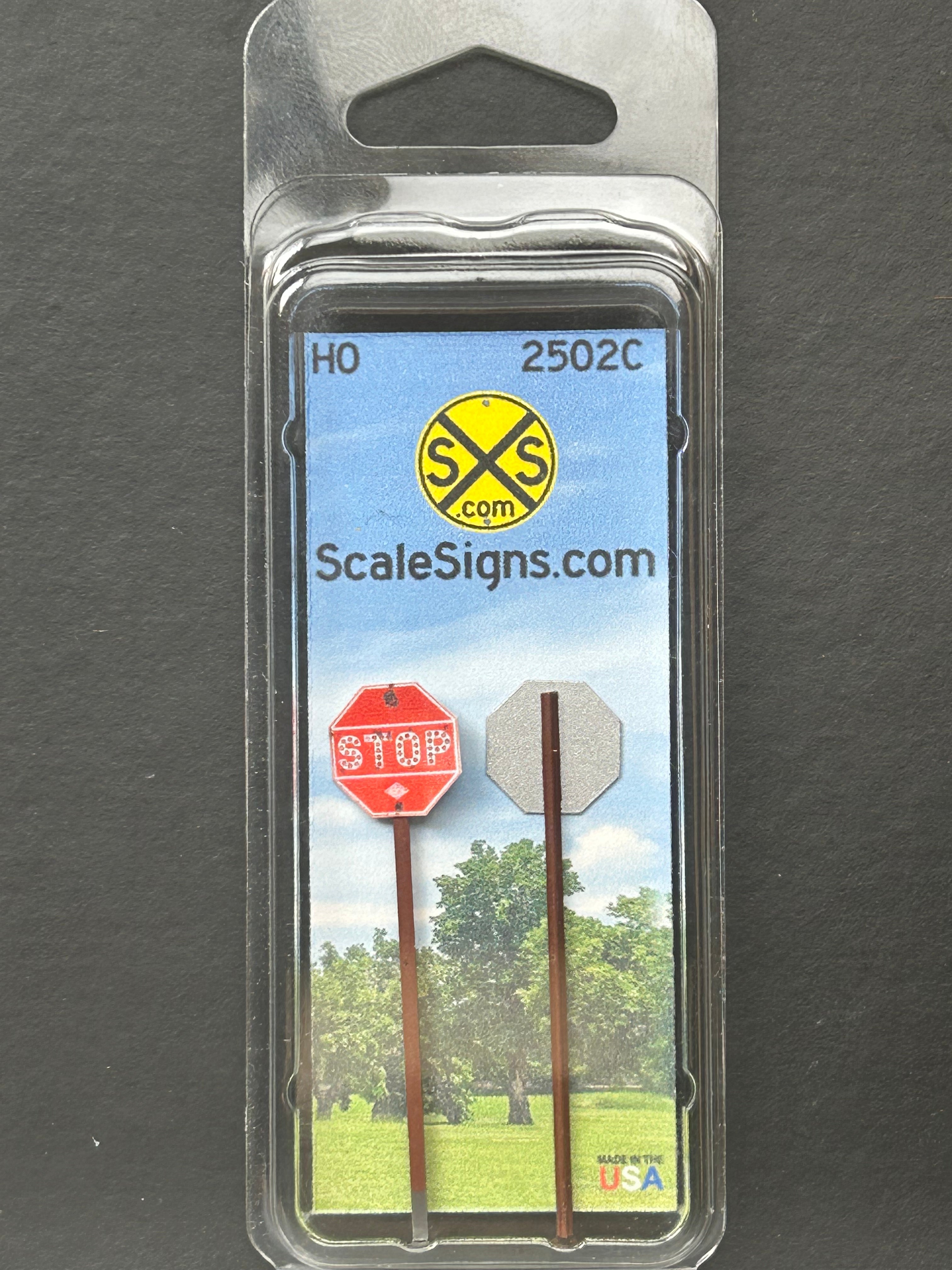 Detailed Model Street and Railroad Signs in 1:87 HO Scale – ScaleSigns.com