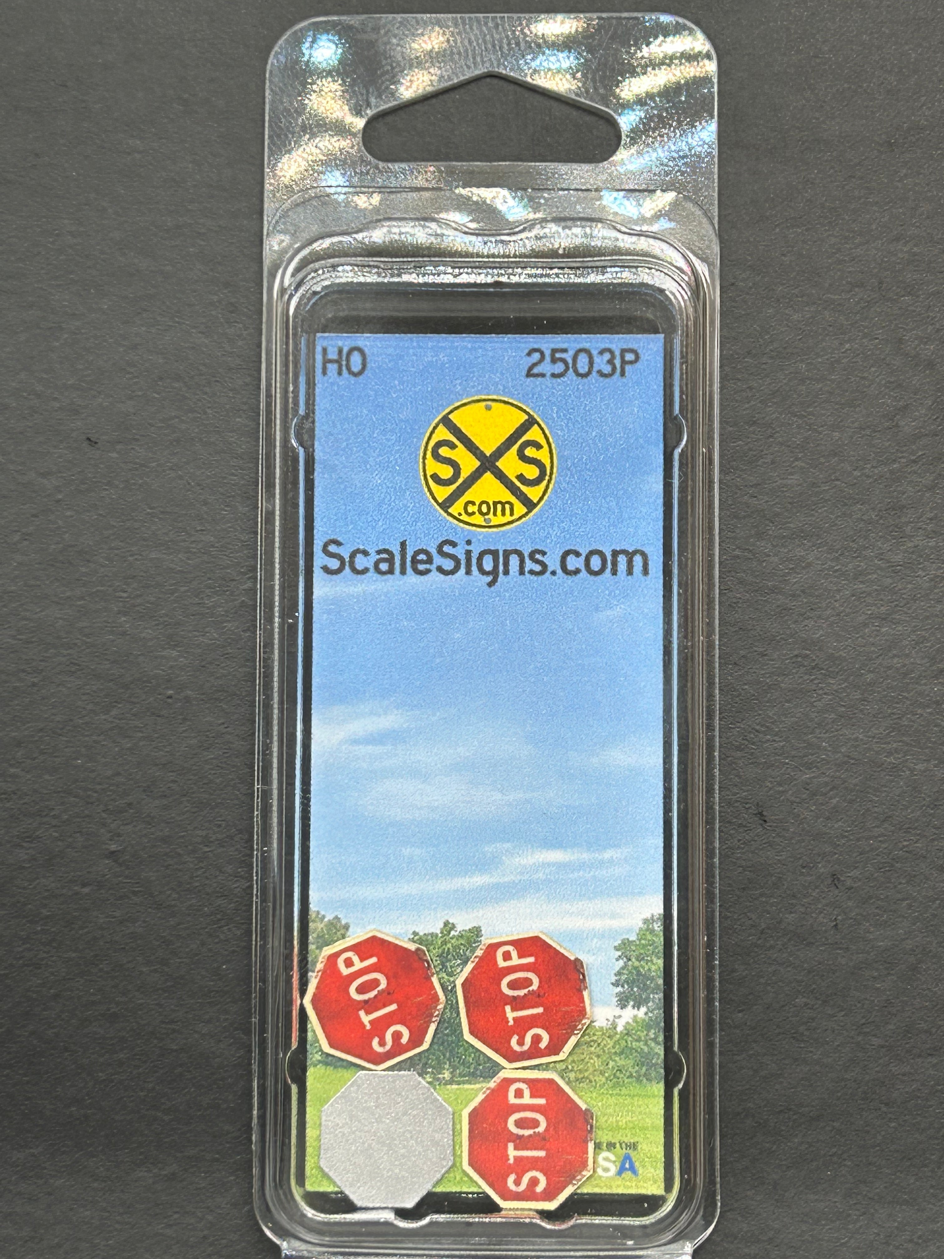 Detailed Model Street and Railroad Signs in 1:87 HO Scale – ScaleSigns.com