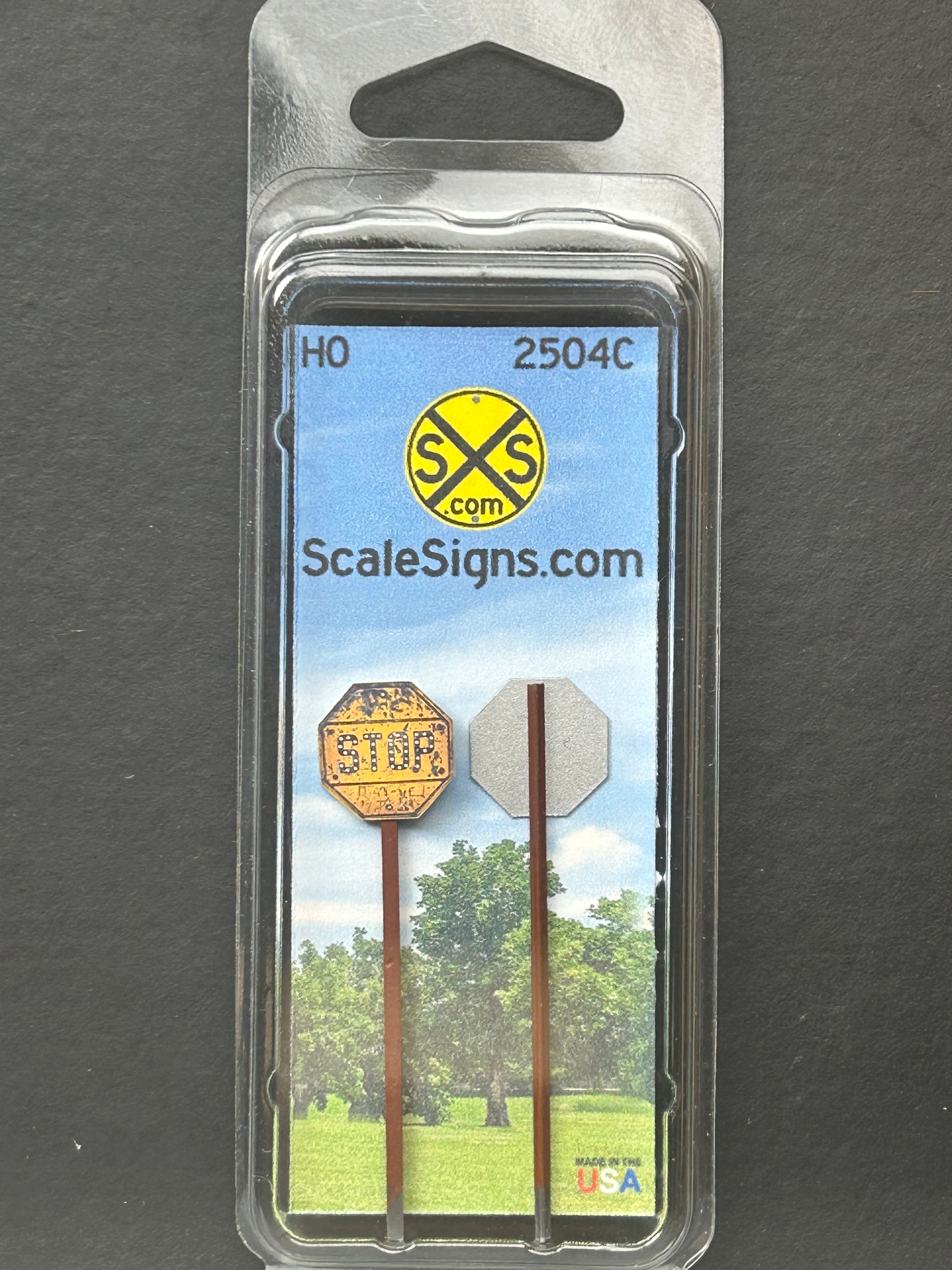 Detailed Model Street and Railroad Signs in 1:87 HO Scale – ScaleSigns.com