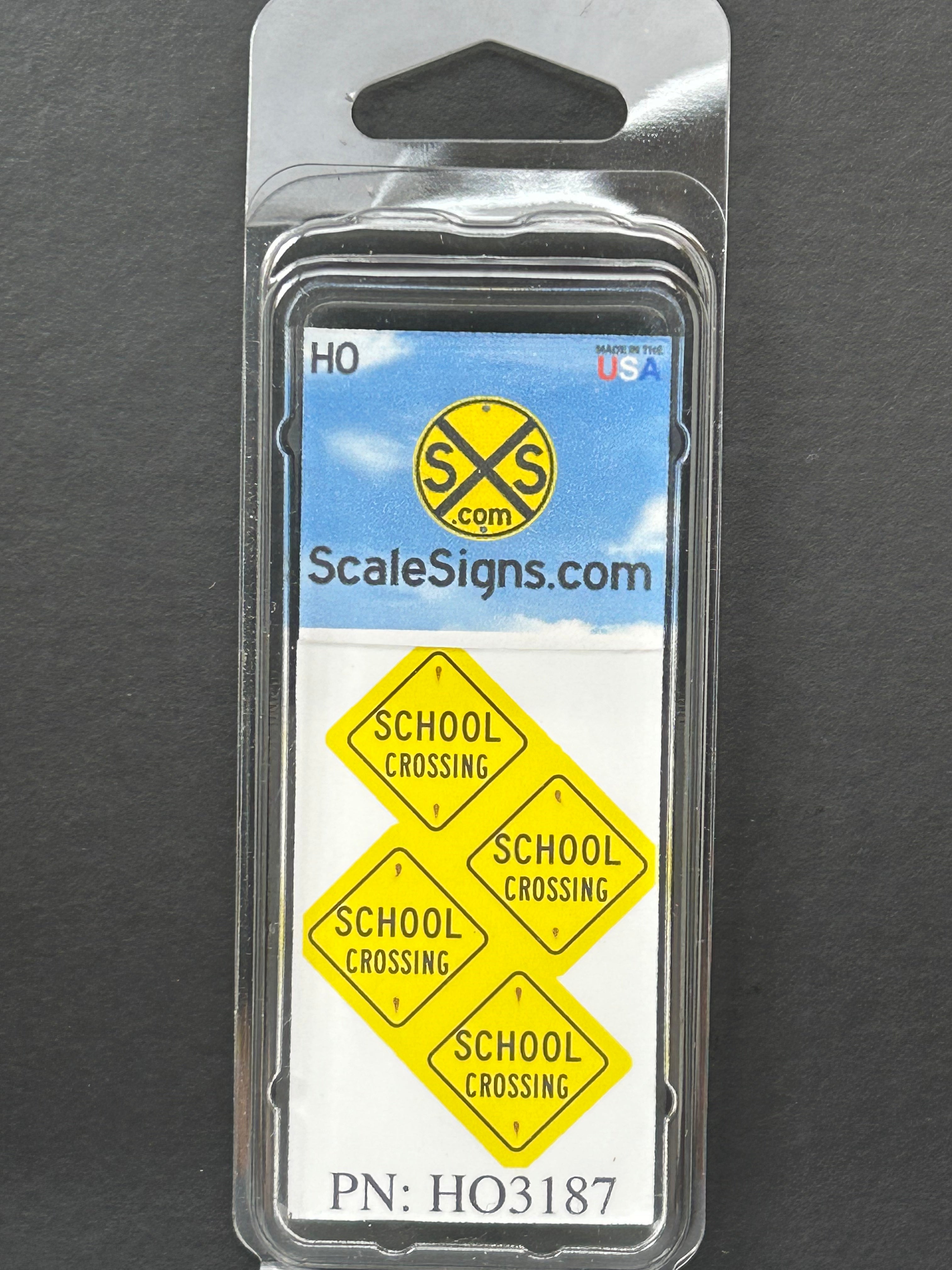 🟢 School Crossing – ScaleSigns.com