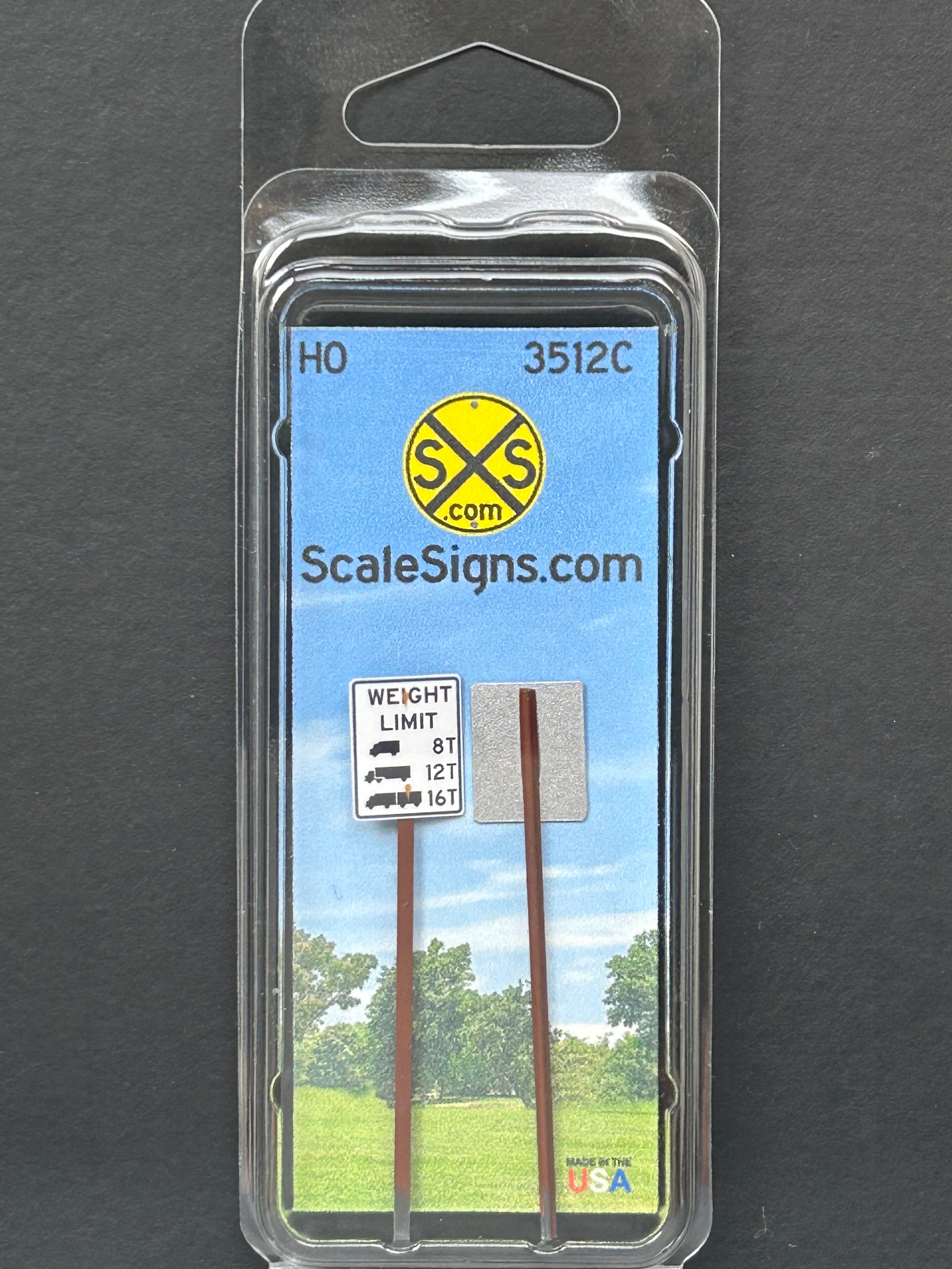Scale Detailed Model Street and Railroad Signs in 1:87 HO – ScaleSigns.com