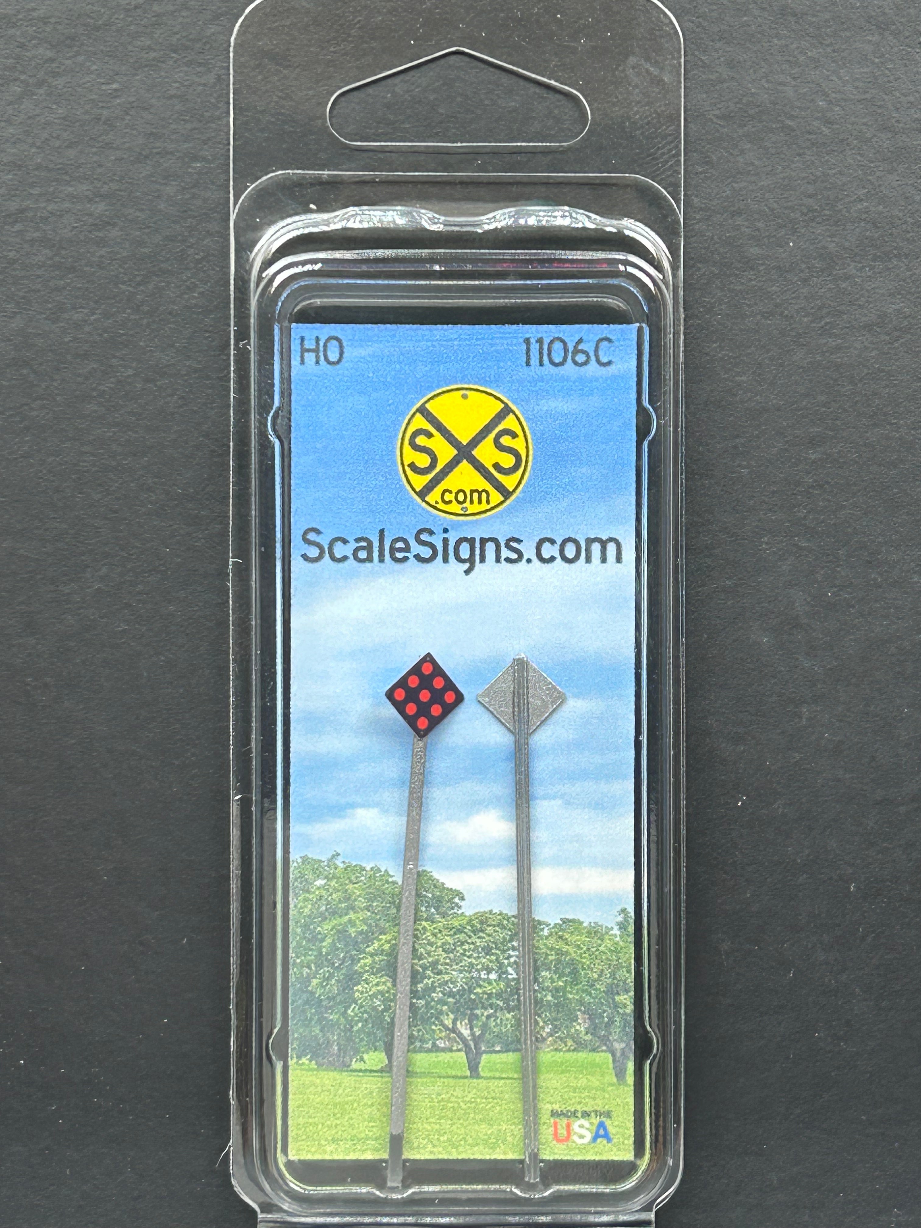 Scale Detailed Model Street and Railroad Signs in 1:87 HO – ScaleSigns.com