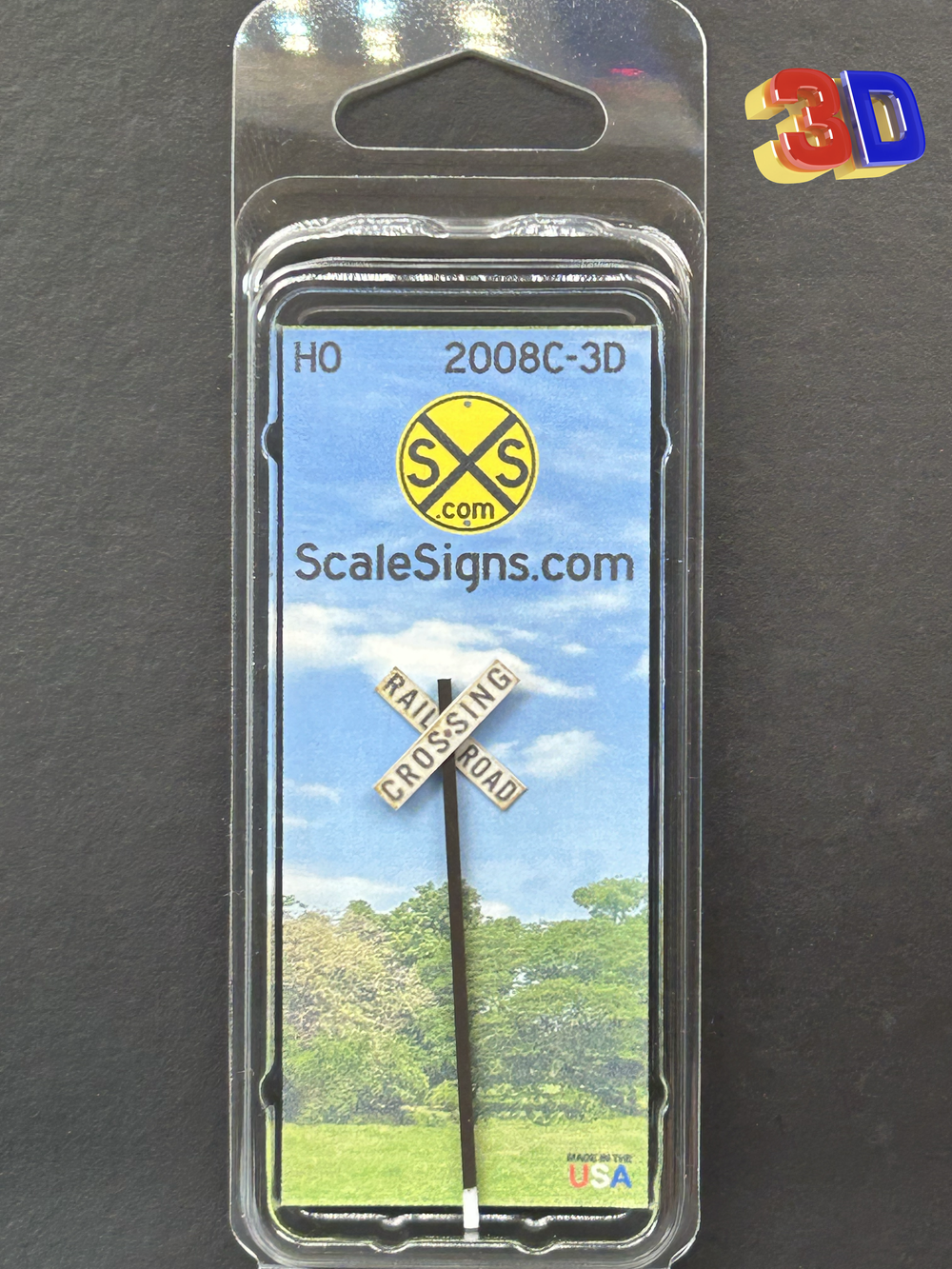 Crossbuck 3D| ScaleSigns.com