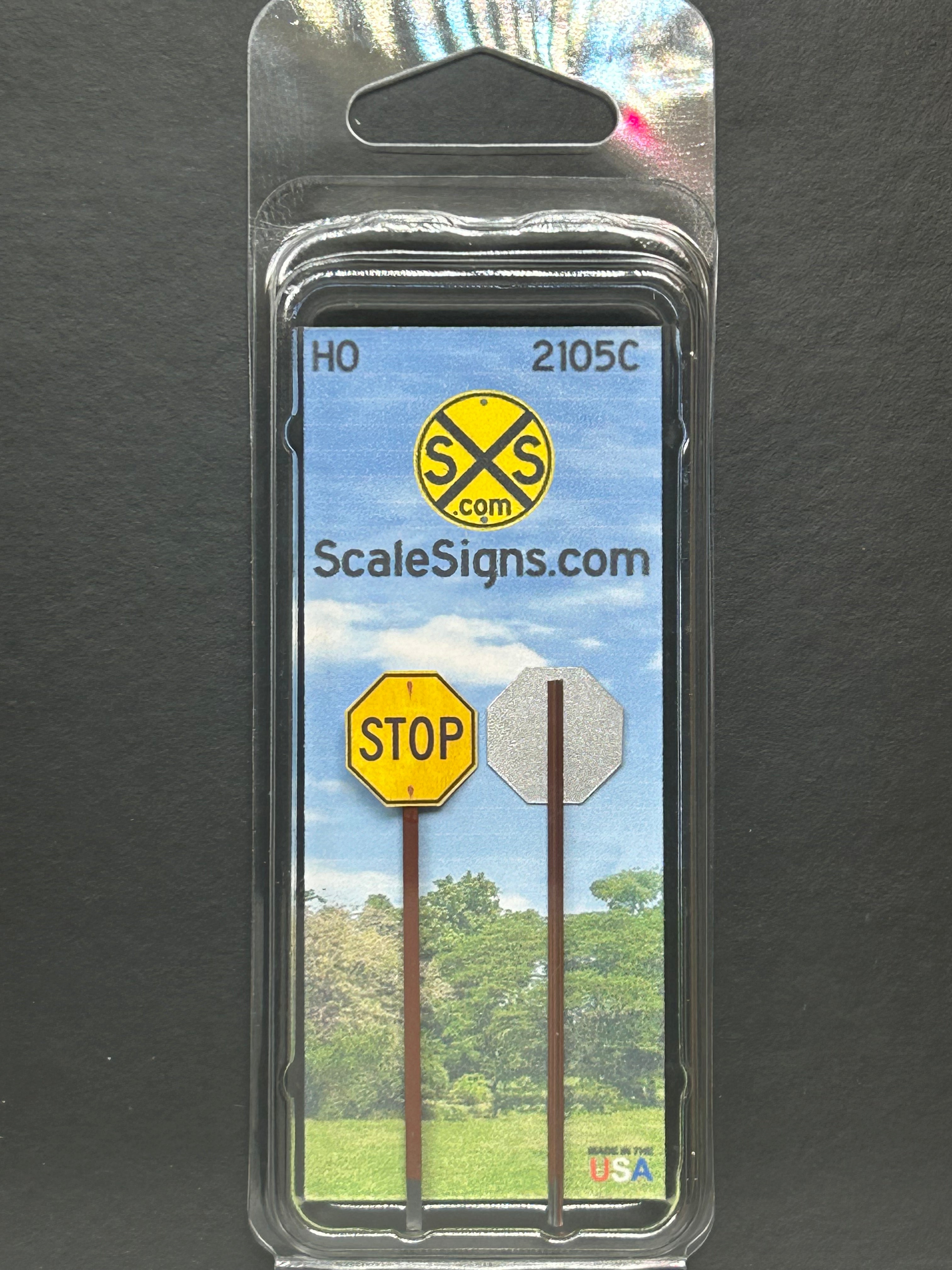 Detailed Model Street and Railroad Signs in 1:87 HO Scale – ScaleSigns.com