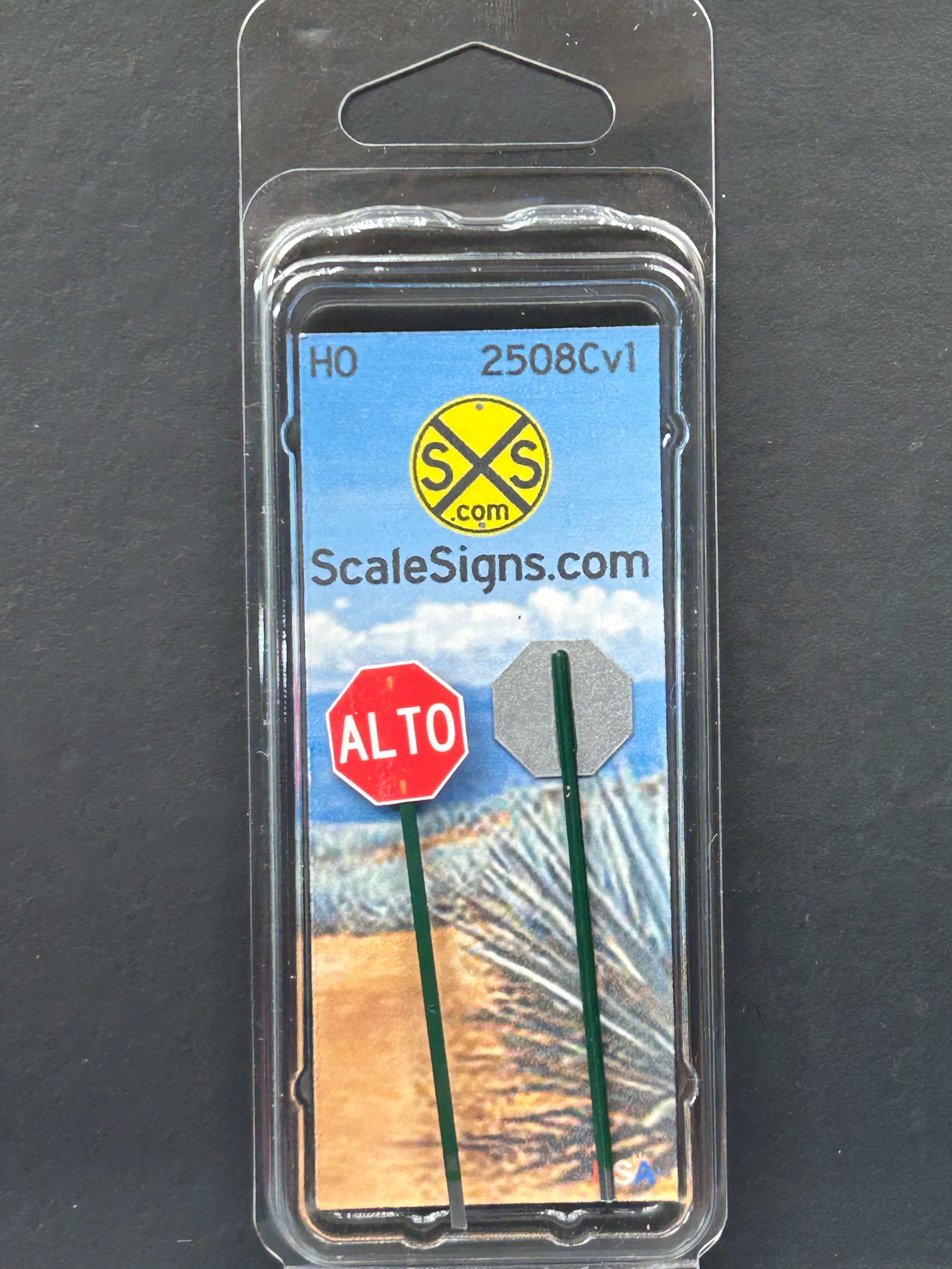Detailed Model Street and Railroad Signs in 1:87 HO Scale – ScaleSigns.com