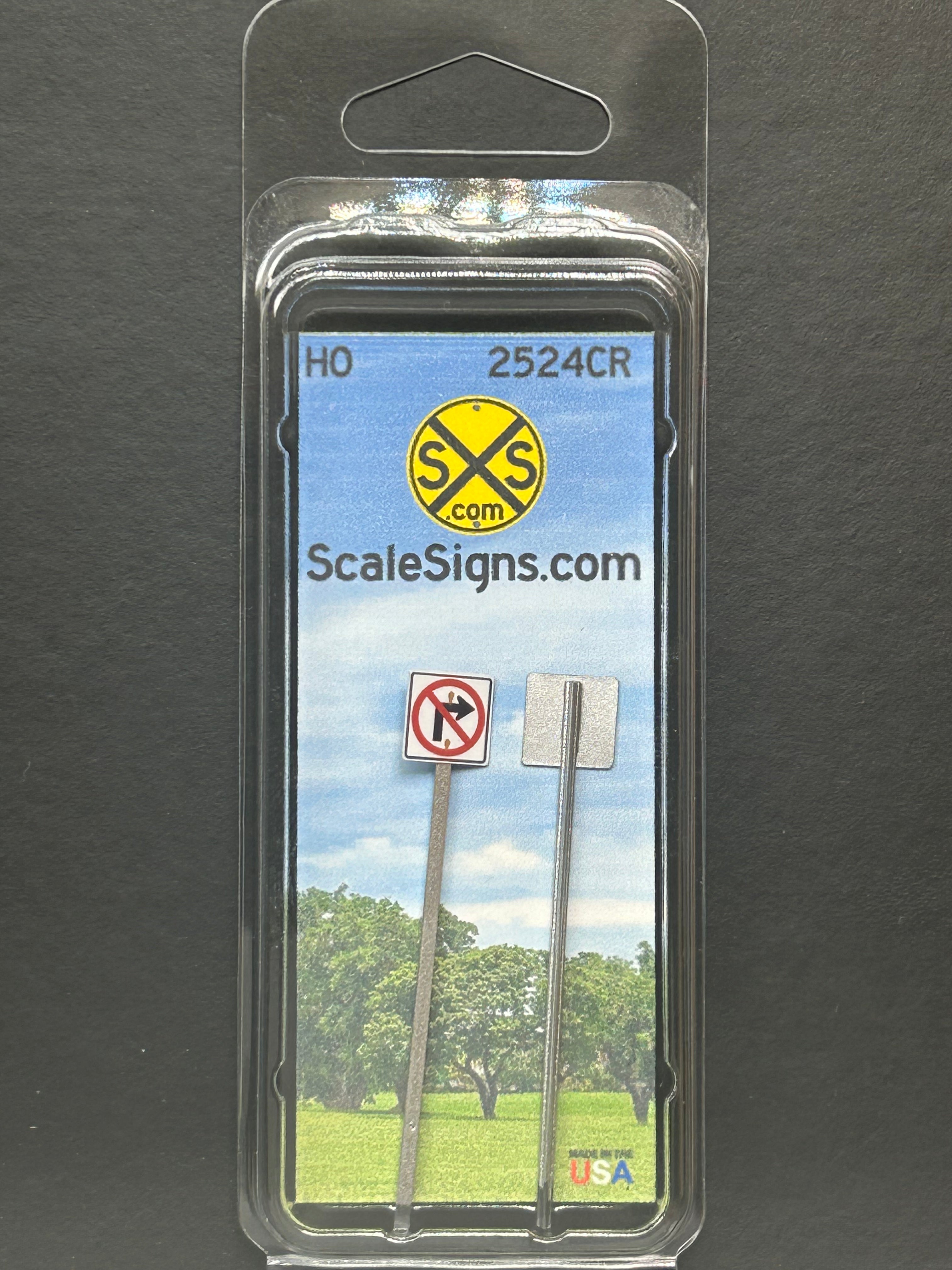 1:87 HO Scale Model Street Stop & Prohibited Signs – ScaleSigns.com