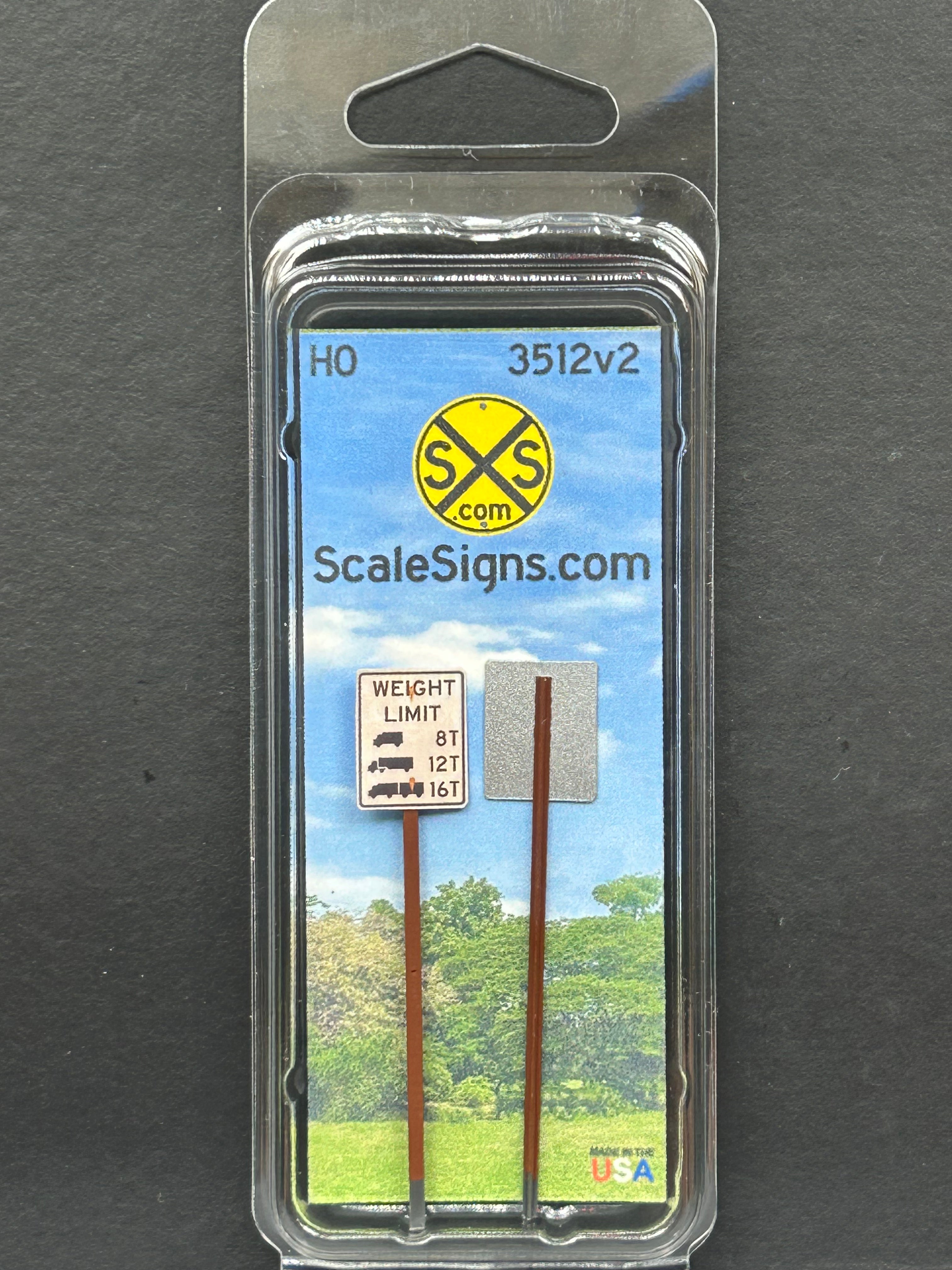 Scale Detailed Model Street and Railroad Signs in 1:87 HO – ScaleSigns.com
