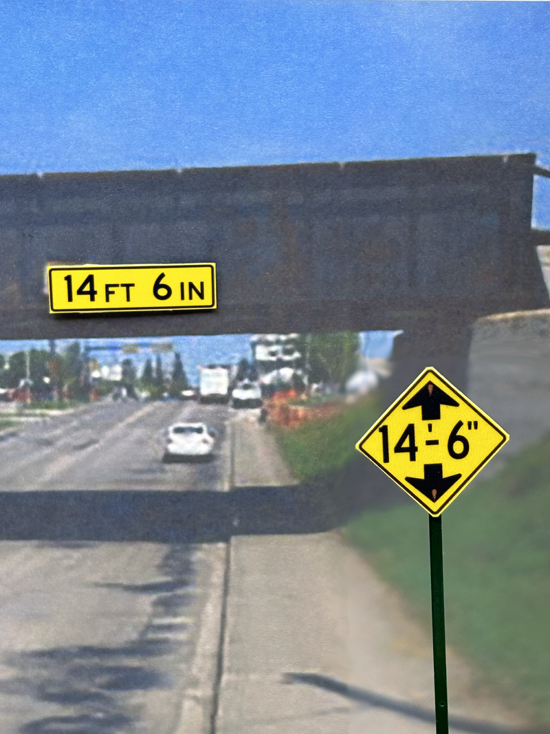 Scale Detailed Model Street and Railroad Signs in 1:87 HO| ScaleSigns.com